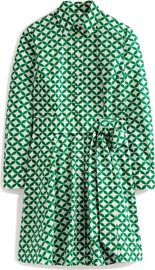 Boden Amy Tie Belt Long Sleeve Cotton Shirtdress | Nordstrom