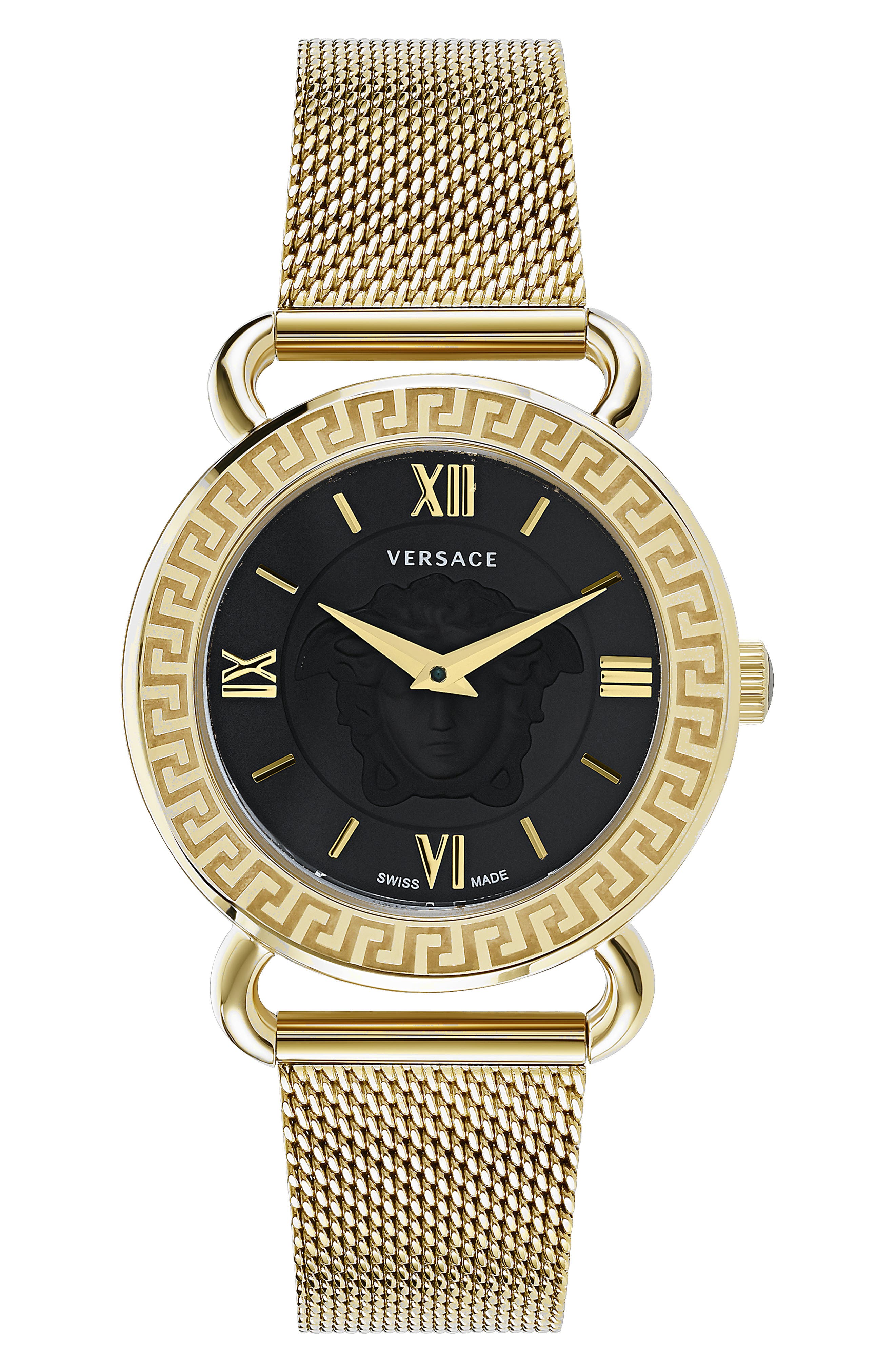 Versace Medusa Mesh Bracelet Watch, 36mm | Nordstromrack