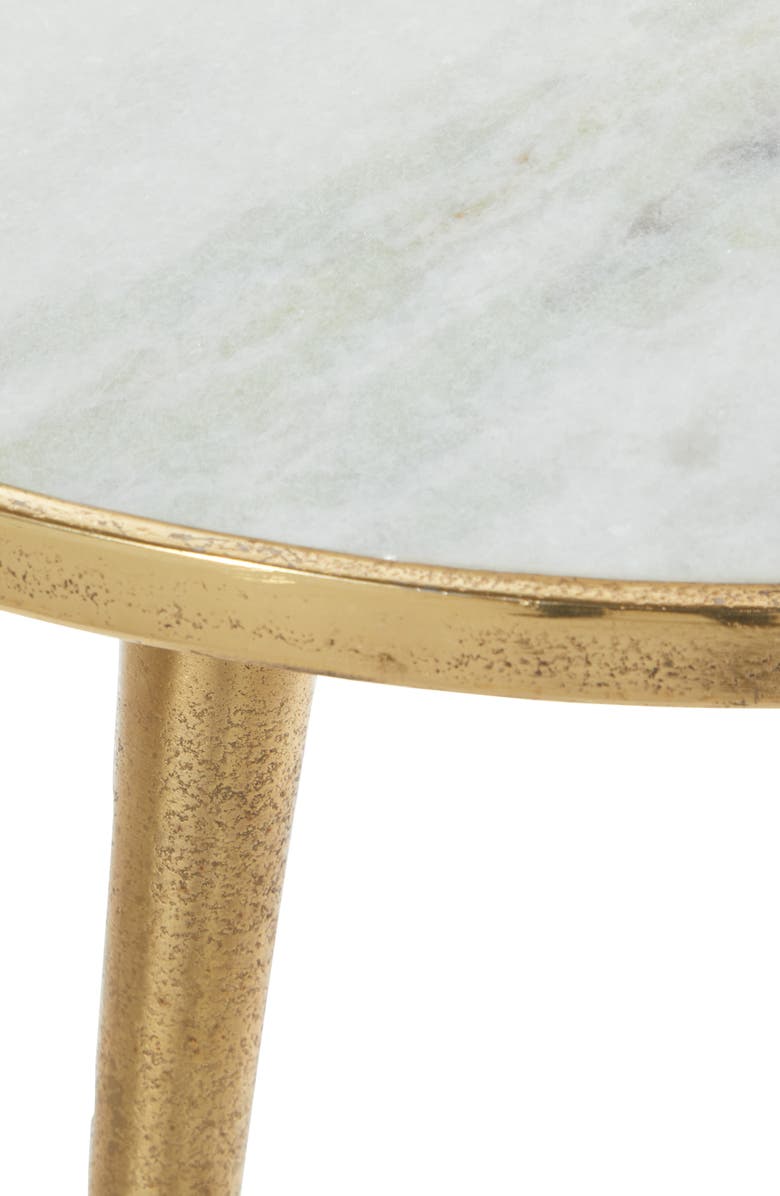 GINGER BIRCH STUDIO Goldtone Marble Accent Table | Nordstromrack