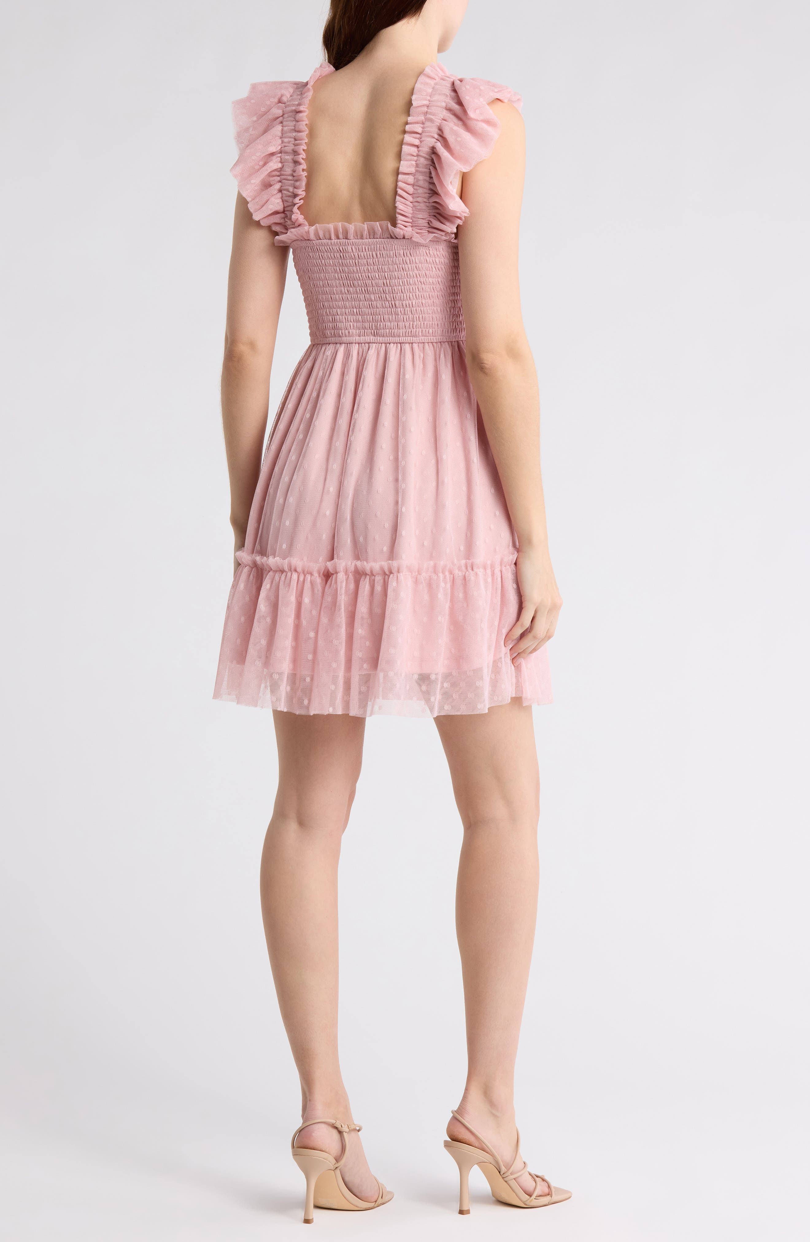 Blu Pepper Ruffle Dot Minidress | Nordstromrack