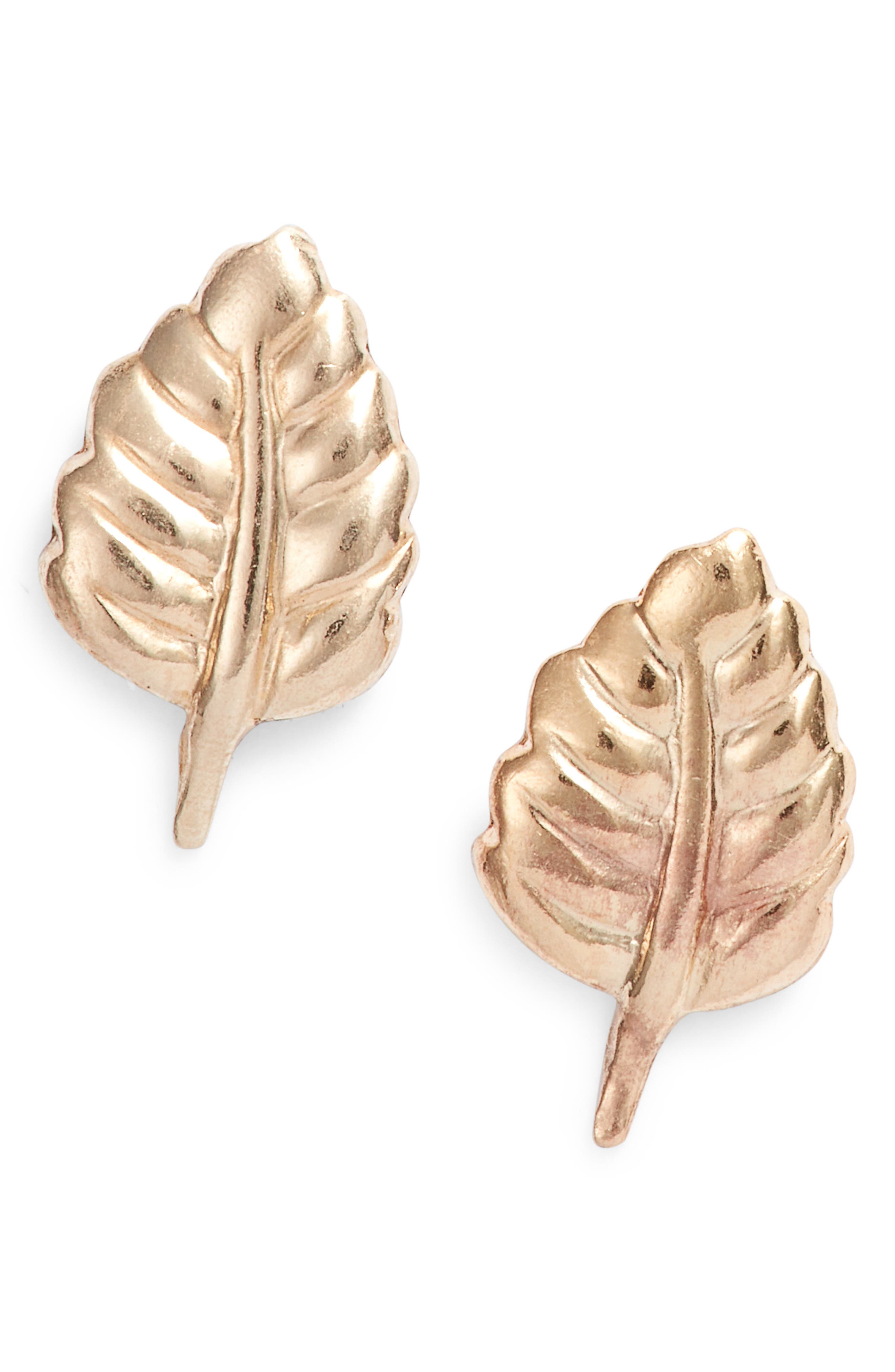 Set & Stones Eden Leaf Stud Earrings | Nordstromrack