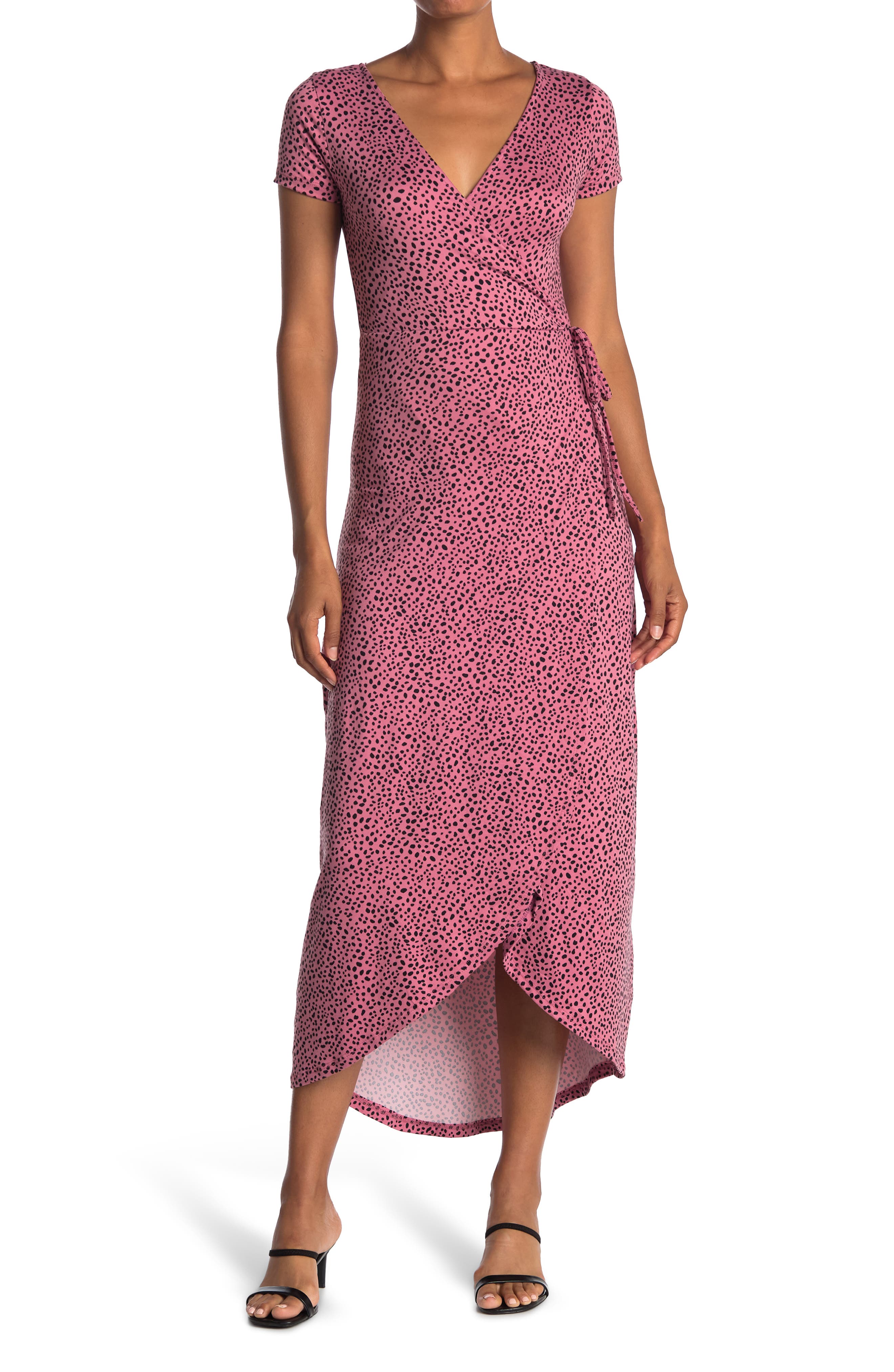 Velvet Torch Faux Wrap Animal Print Maxi Dress | Nordstromrack