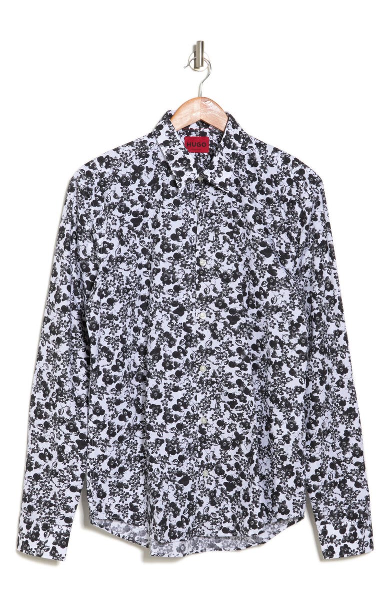 HUGO Ermo Long Sleeve Cotton Button-Up Shirt | Nordstromrack