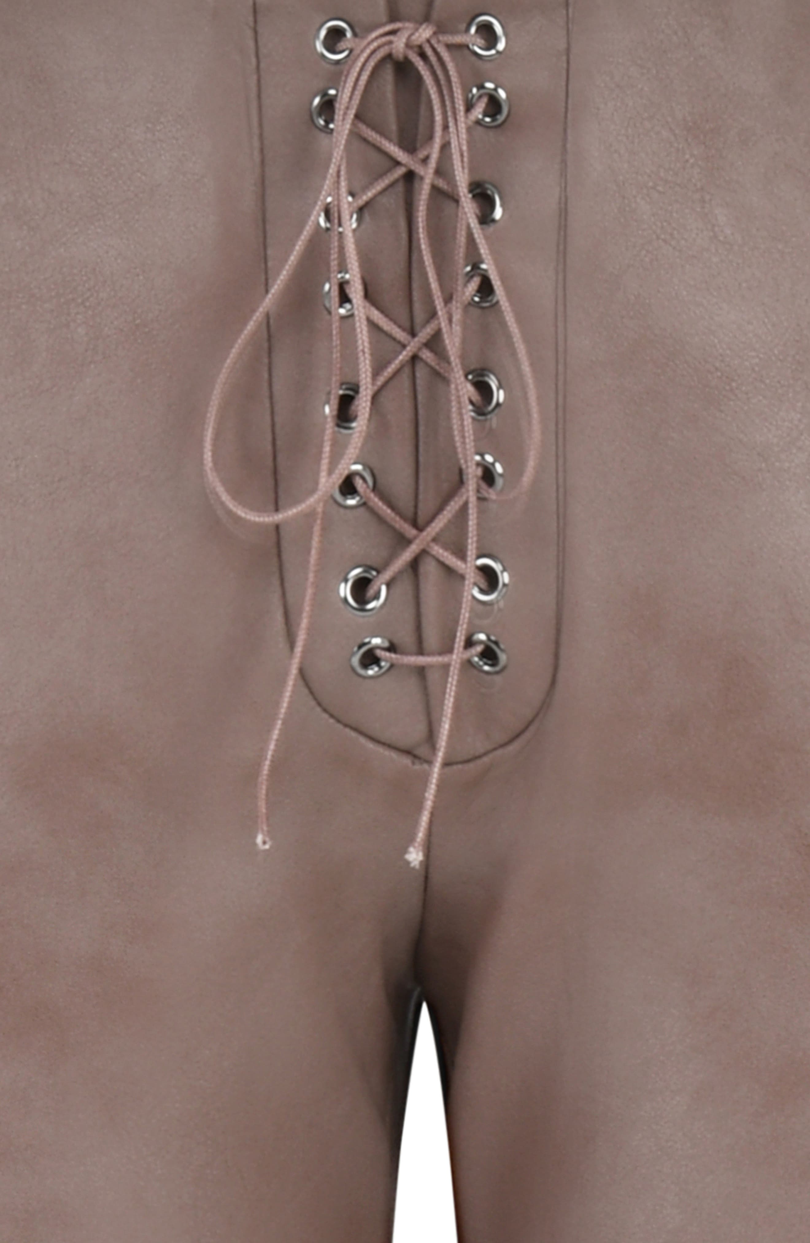 HOUSE OF CB Drew Lace-Up Faux Leather Trousers | Nordstrom