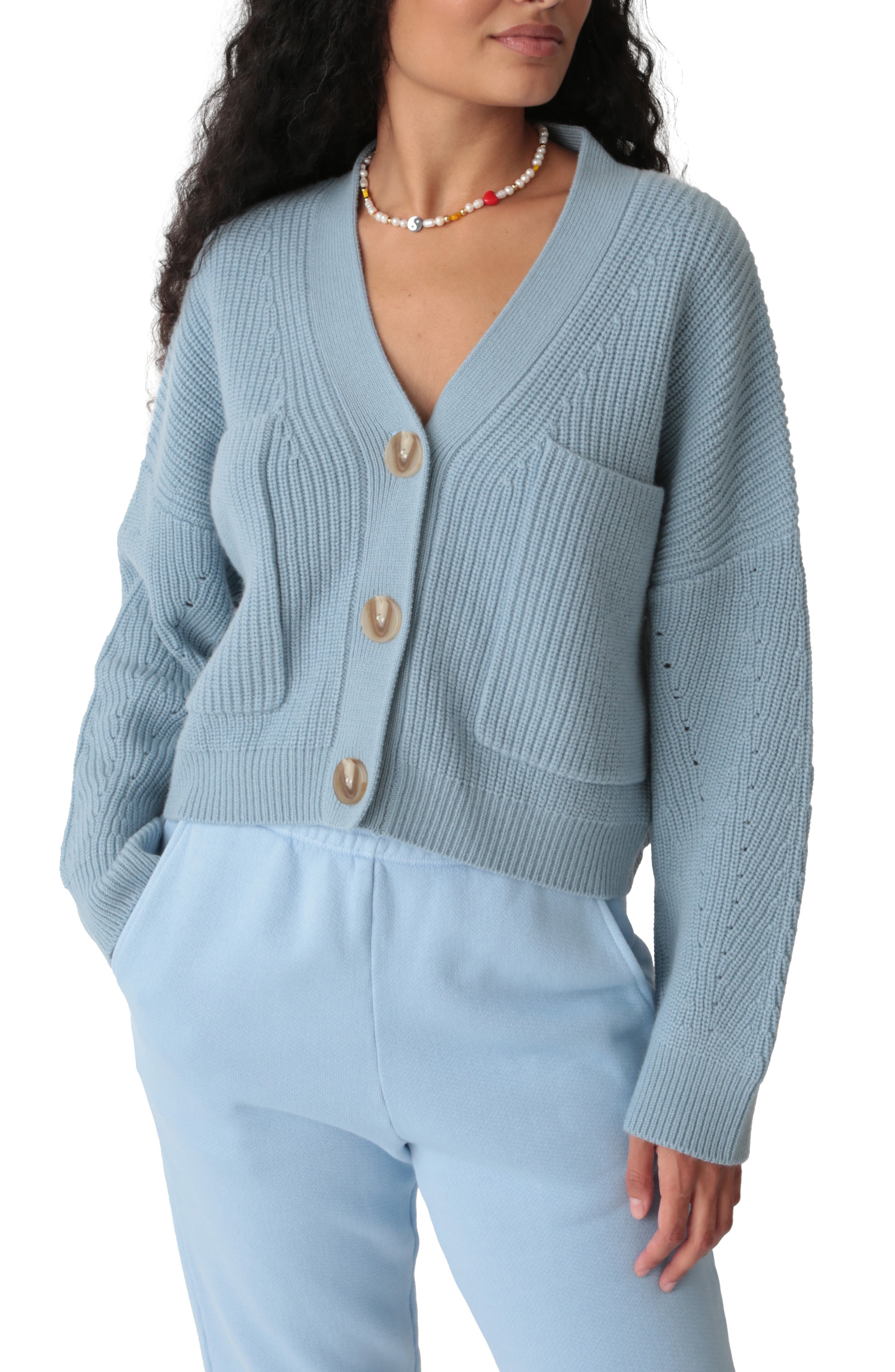 Electric & Rose Cora Merino Wool Crop Cardigan | Nordstrom