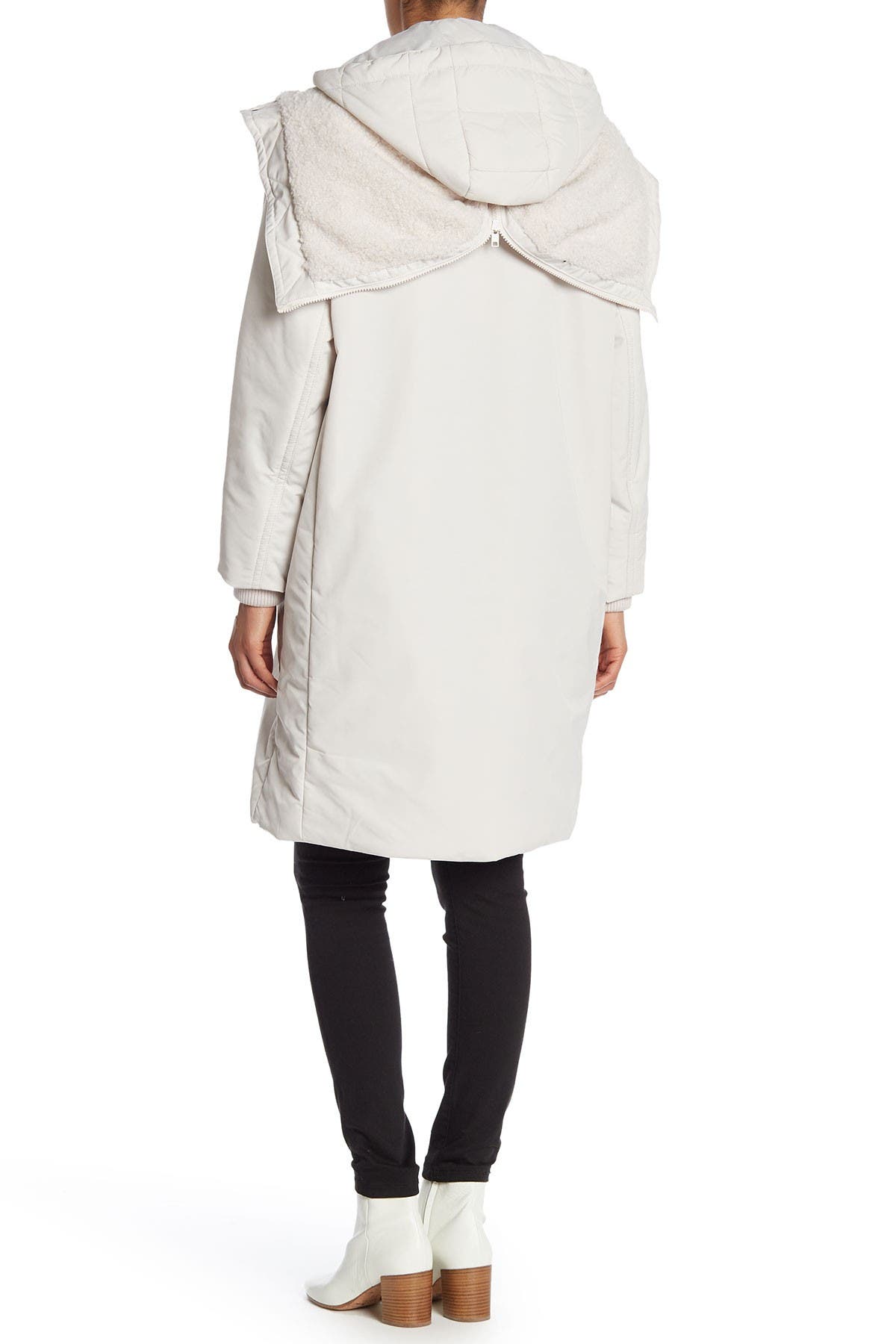 Vince Faux Fur Mixed Media Puffer Coat (Women) | Nordstromrack