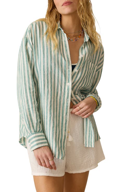 Women's Green Button Up Tops | Nordstrom