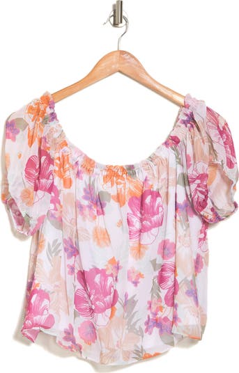 WAYF Off-The-Shoulder Floral Top | Nordstromrack