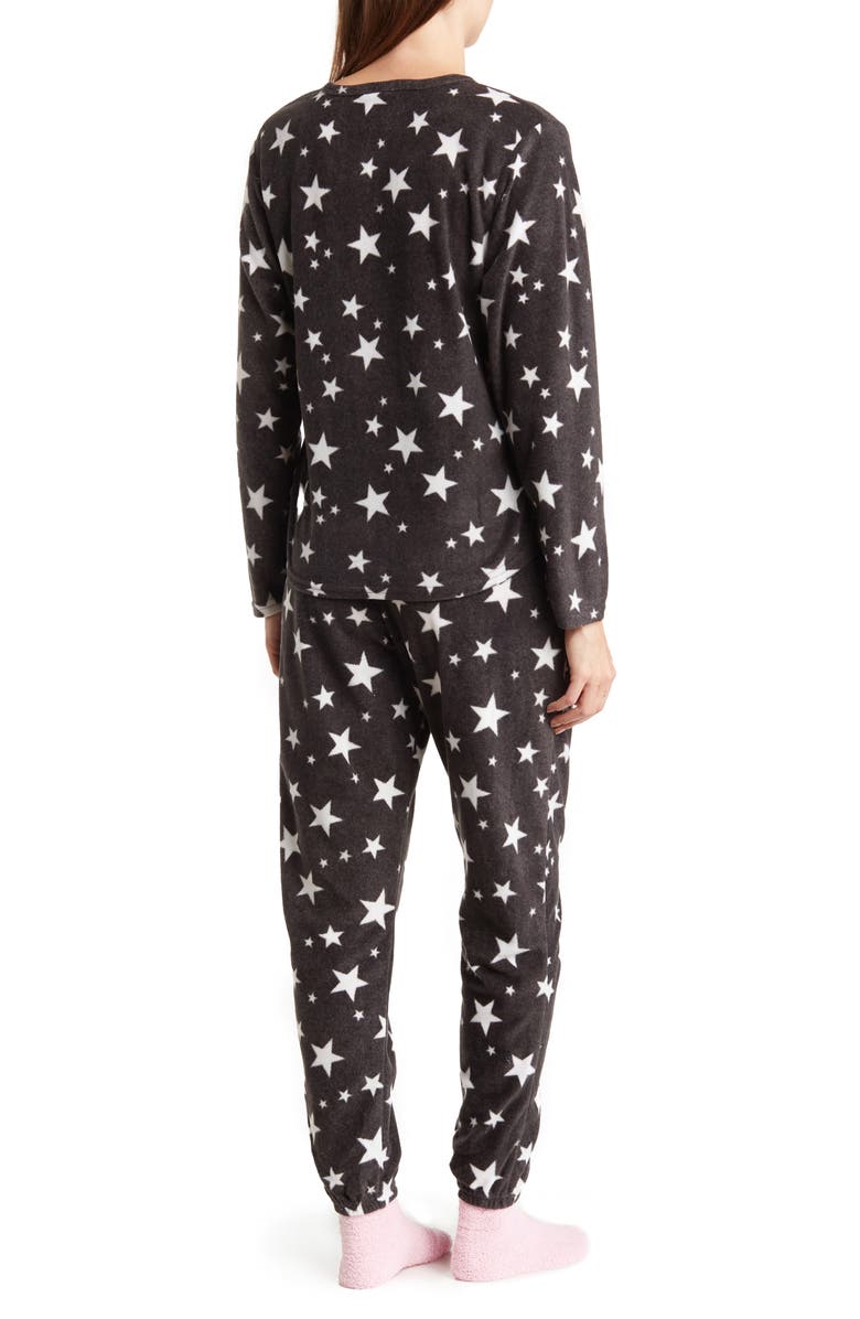 PJ COUTURE Wintery Star Print Long Sleeve Henley, Joggers & Socks ...