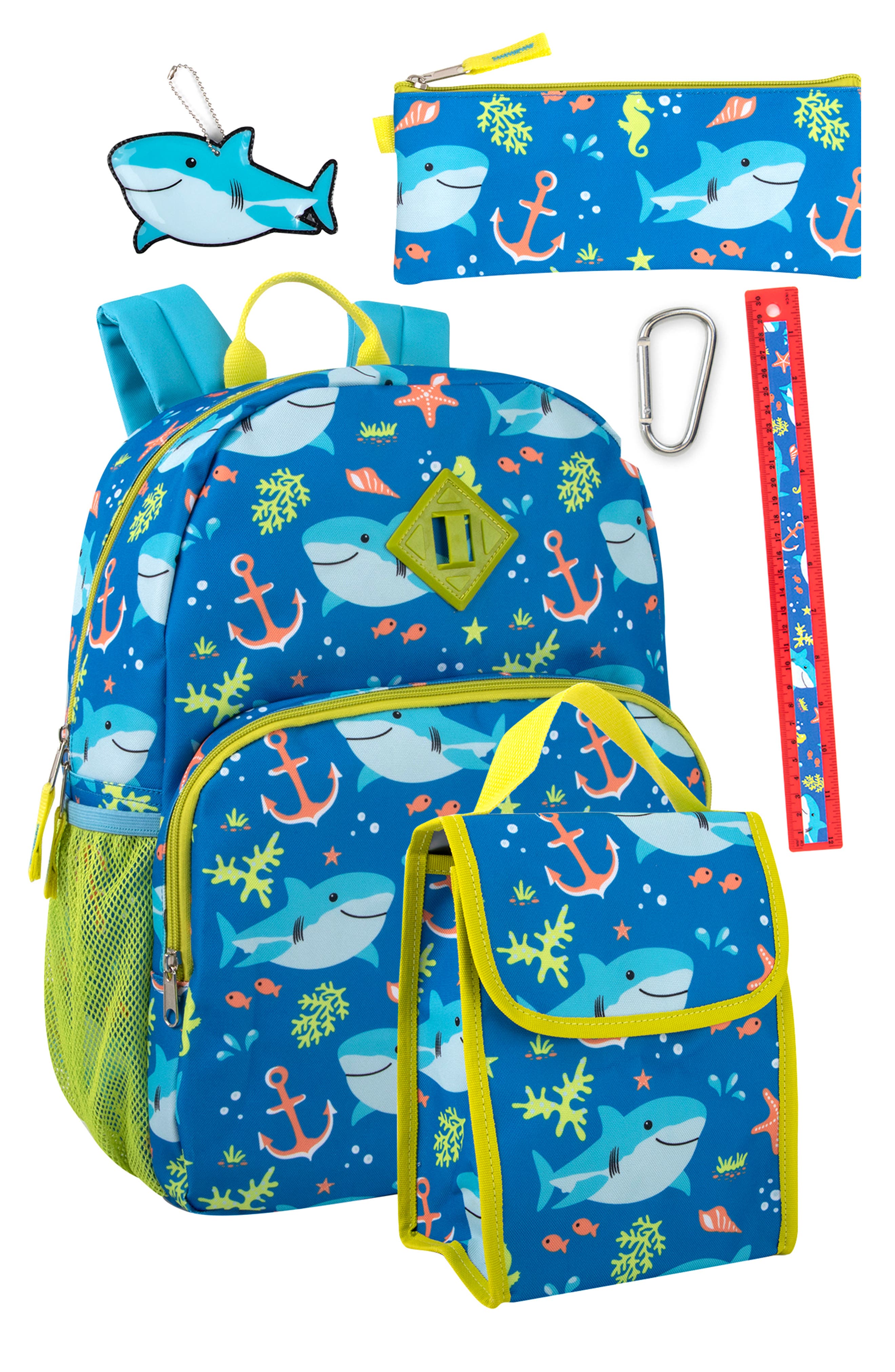 A.D. Sutton & Sons Kids' A D Sutton and Sons 6 in 1 Shark Backpack Set ...
