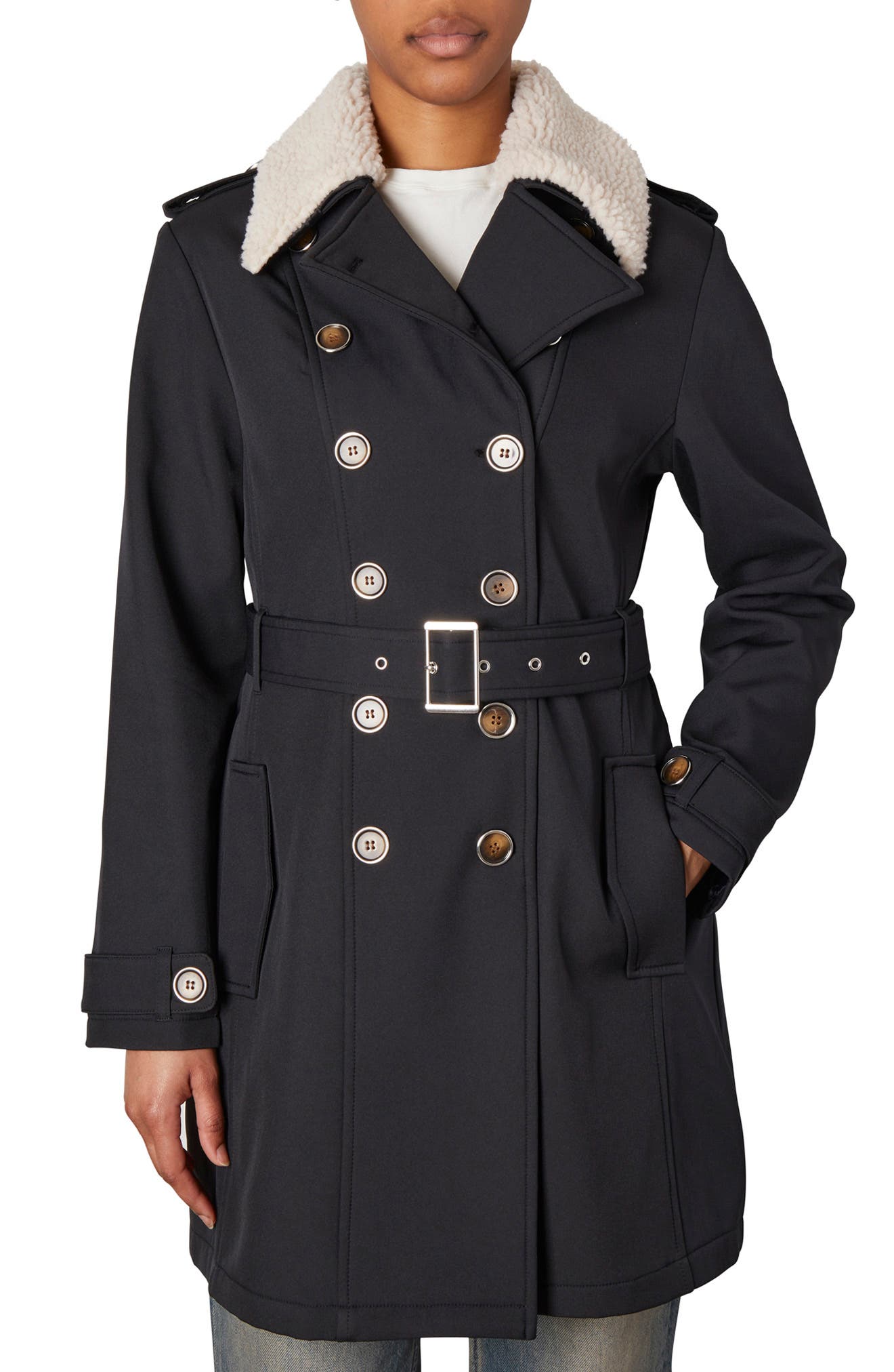 Nicole Miller Military Soft Shell Trench Coat | Nordstromrack