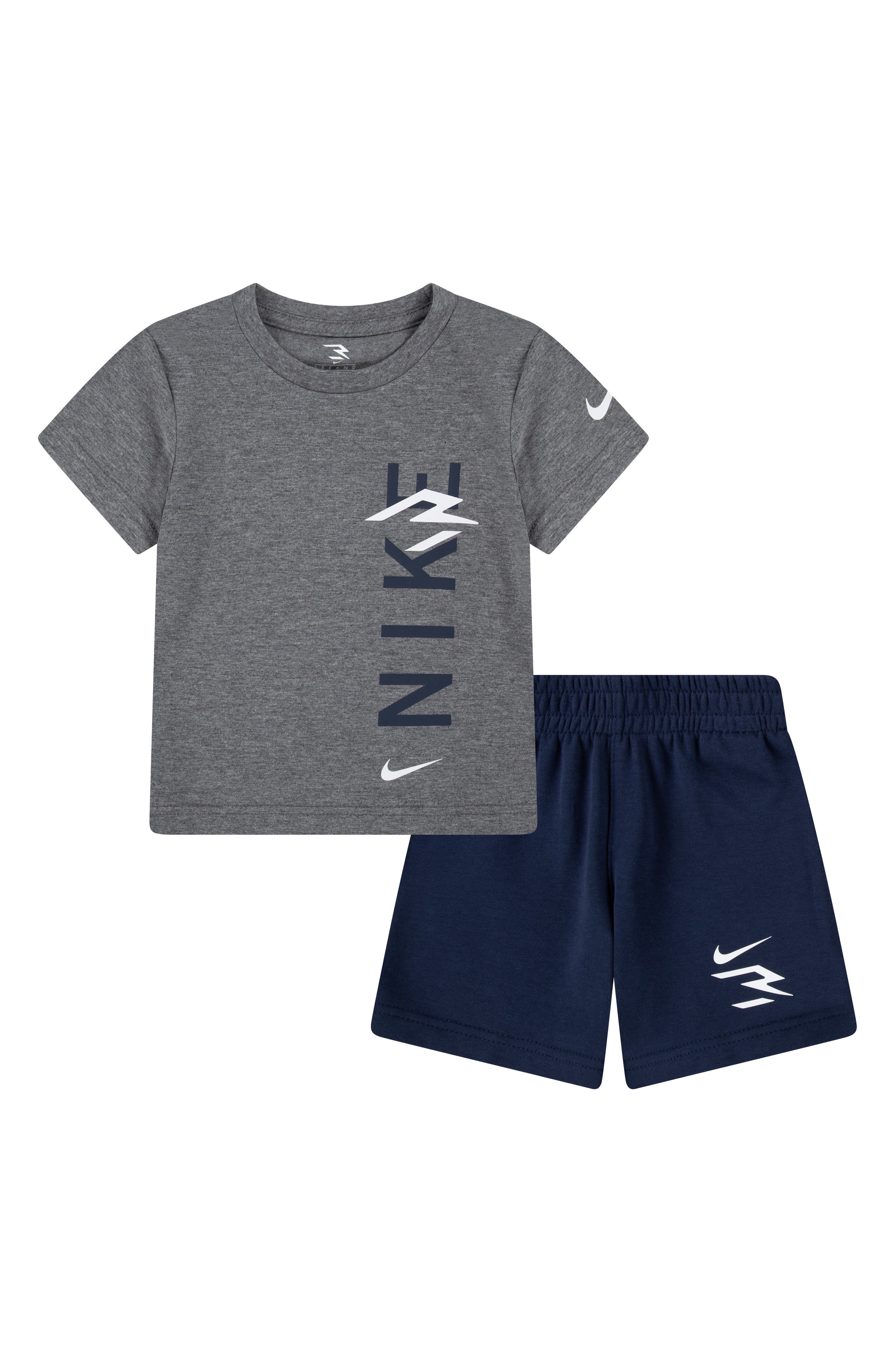 3 Brand Kids' Vertical Logo Graphic T-Shirt & Shorts Set | Nordstromrack