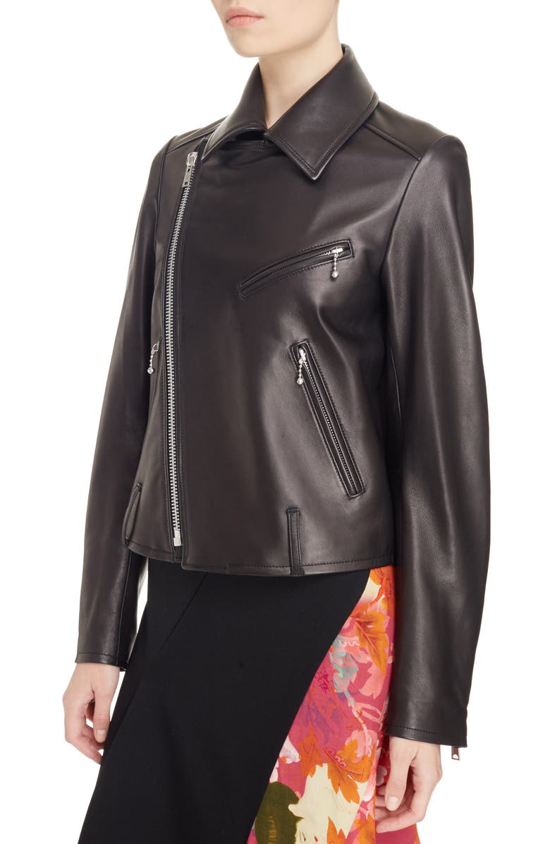 Y's by Yohji Yamamoto Leather Moto Jacket | Nordstrom