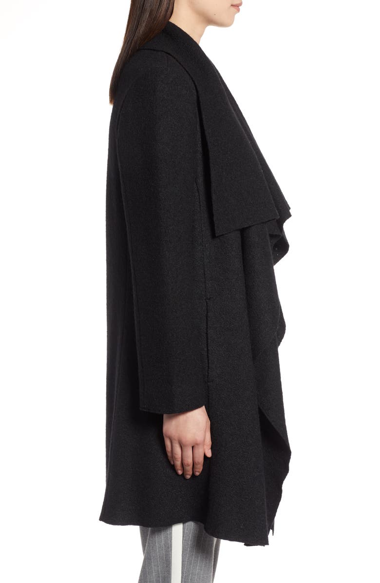 Halogen® Boiled Wool Blend Drape Front Coat | Nordstromrack