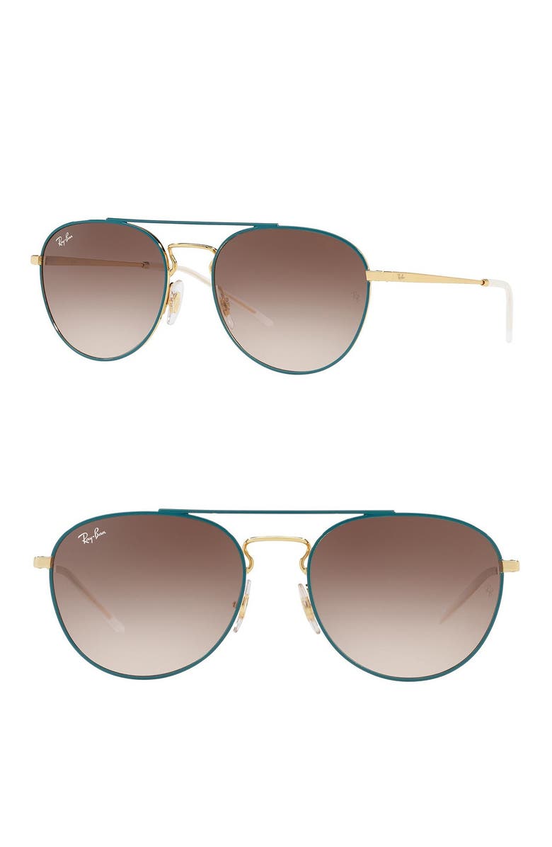 Ray-Ban 55mm Gradient Lens Round Aviator Sunglasses | Nordstromrack