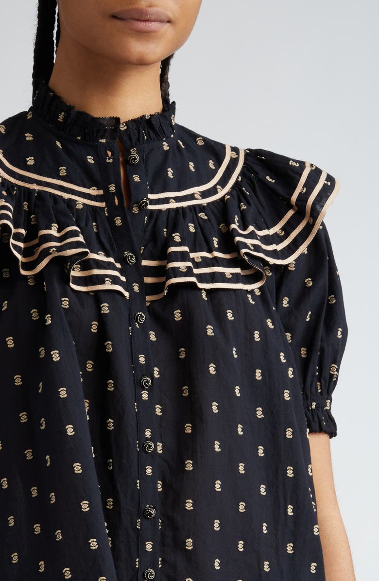 Ulla Johnson Wren Abstract Print Cotton Top | Nordstromrack