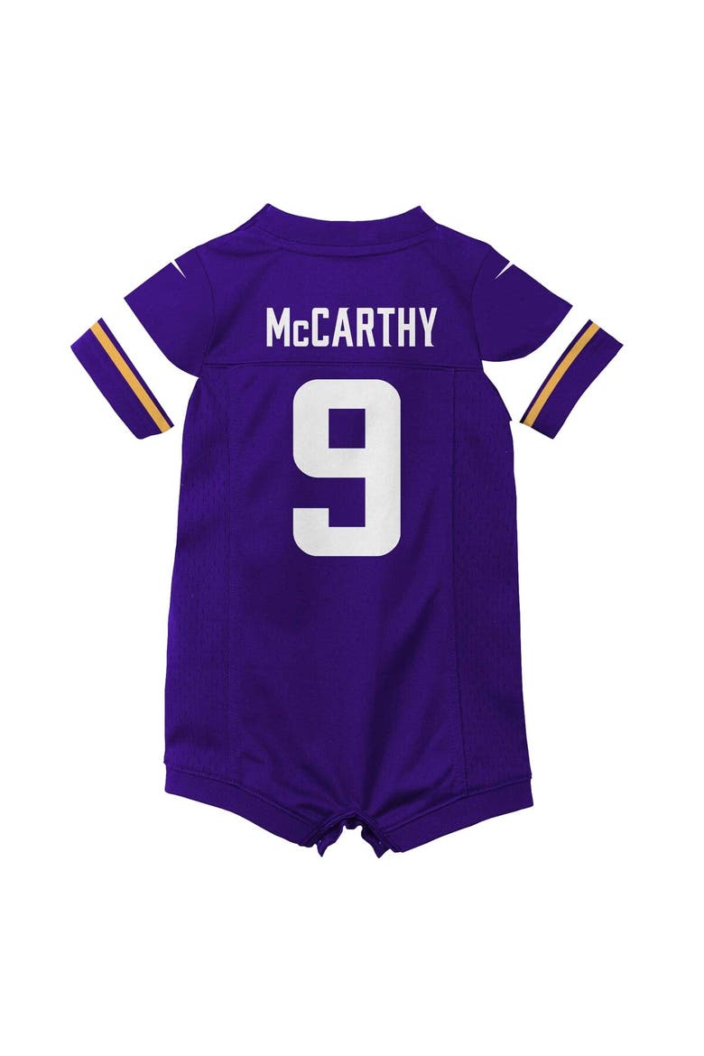 Newborn & Infant Nike J.J. McCarthy Purple Minnesota Vikings Romper ...