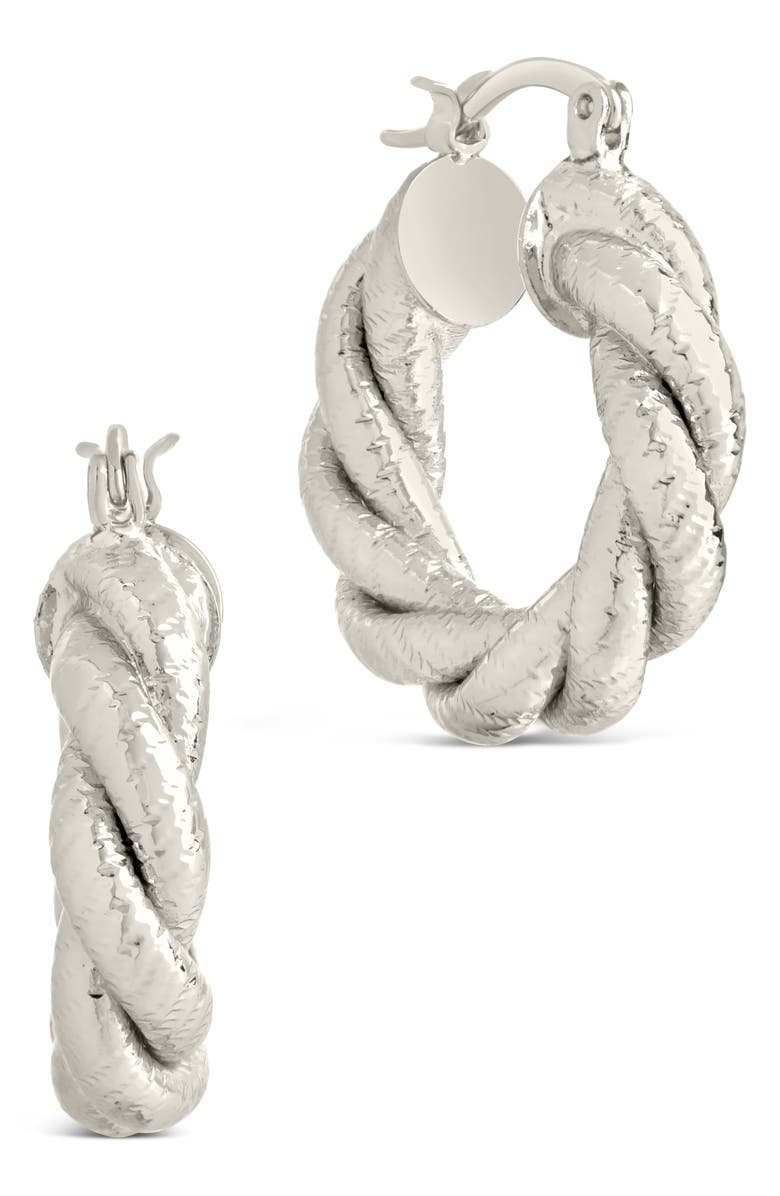 Sterling Forever Esme Braided Hoop Earrings | Nordstromrack