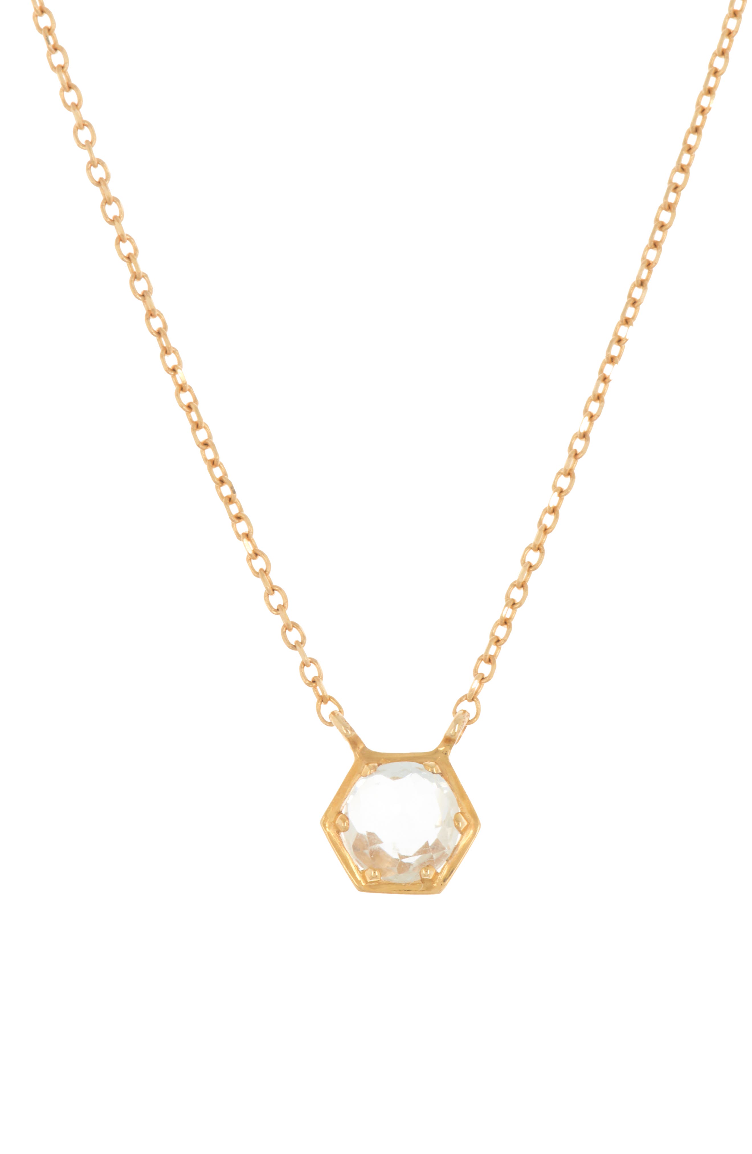 Anzie Dew Drop White Topaz Pendant Necklace | Nordstromrack