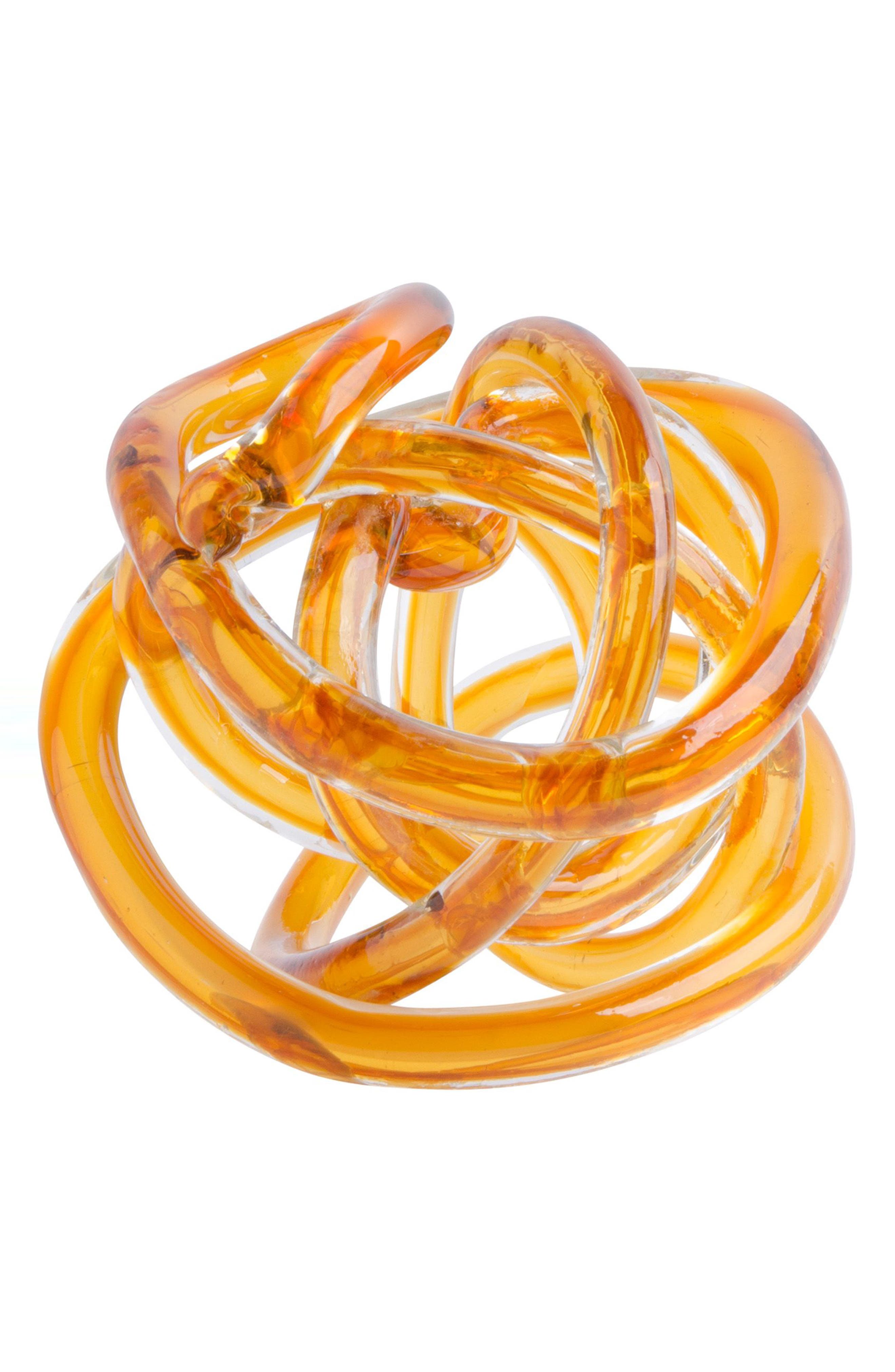 HOME ESSENTIALS AND BEYOND 5-D Amber Dot Glass Knot Art | Nordstromrack