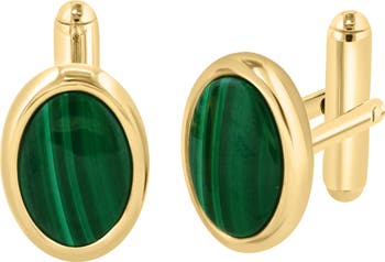EFFY 14K Gold Plate Malachite Cufflinks | Nordstromrack