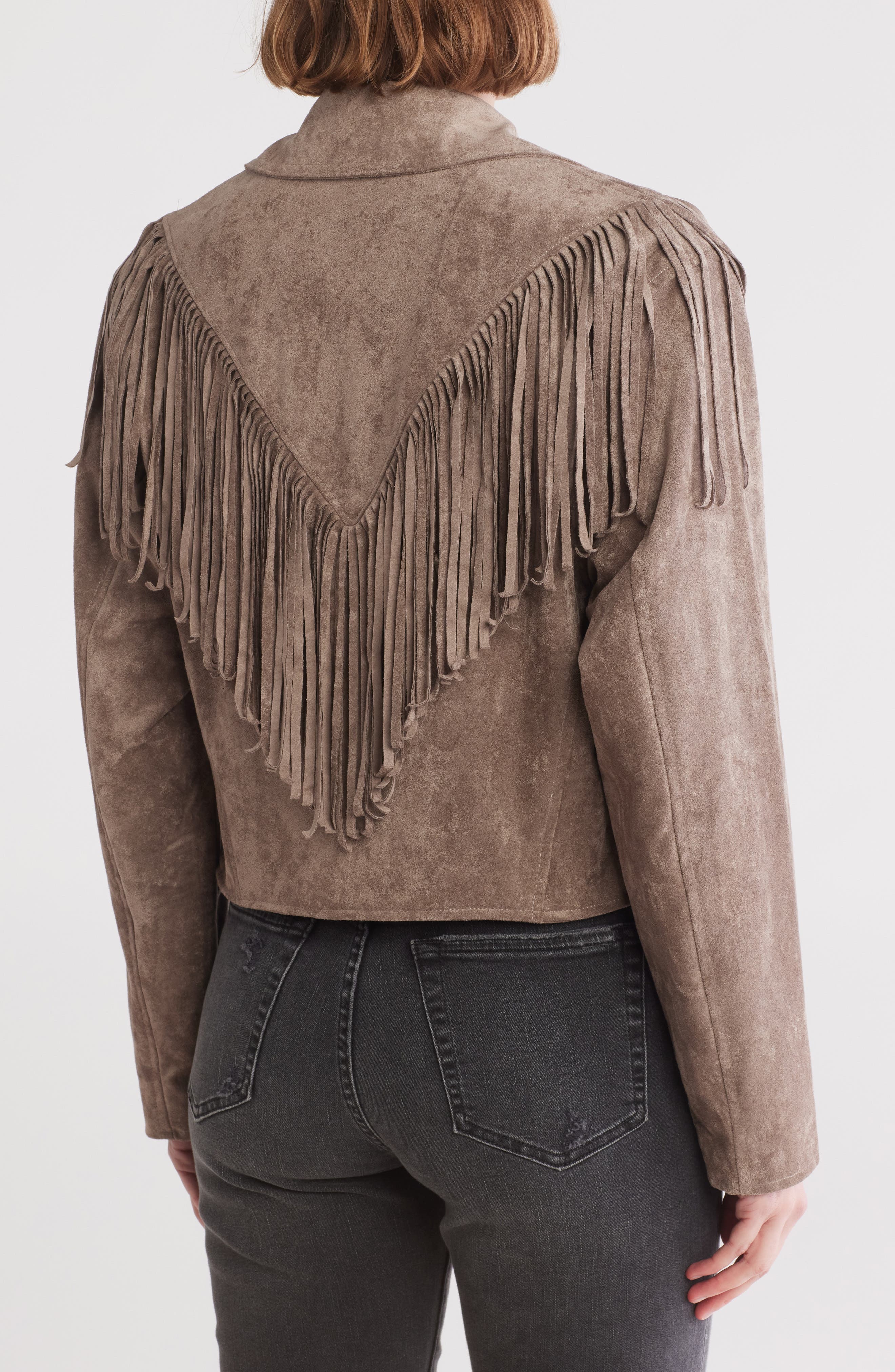 BLANKNYC Fringe Faux Suede Jacket | Nordstromrack