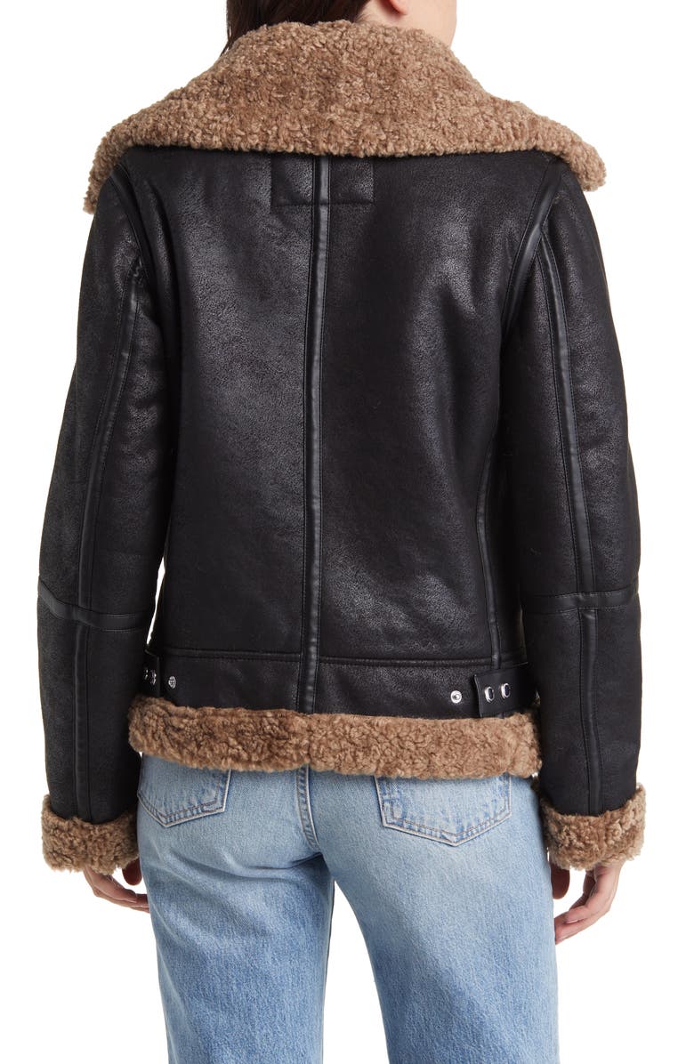 Sam Edelman Faux Shearling Aviator Jacket | Nordstromrack