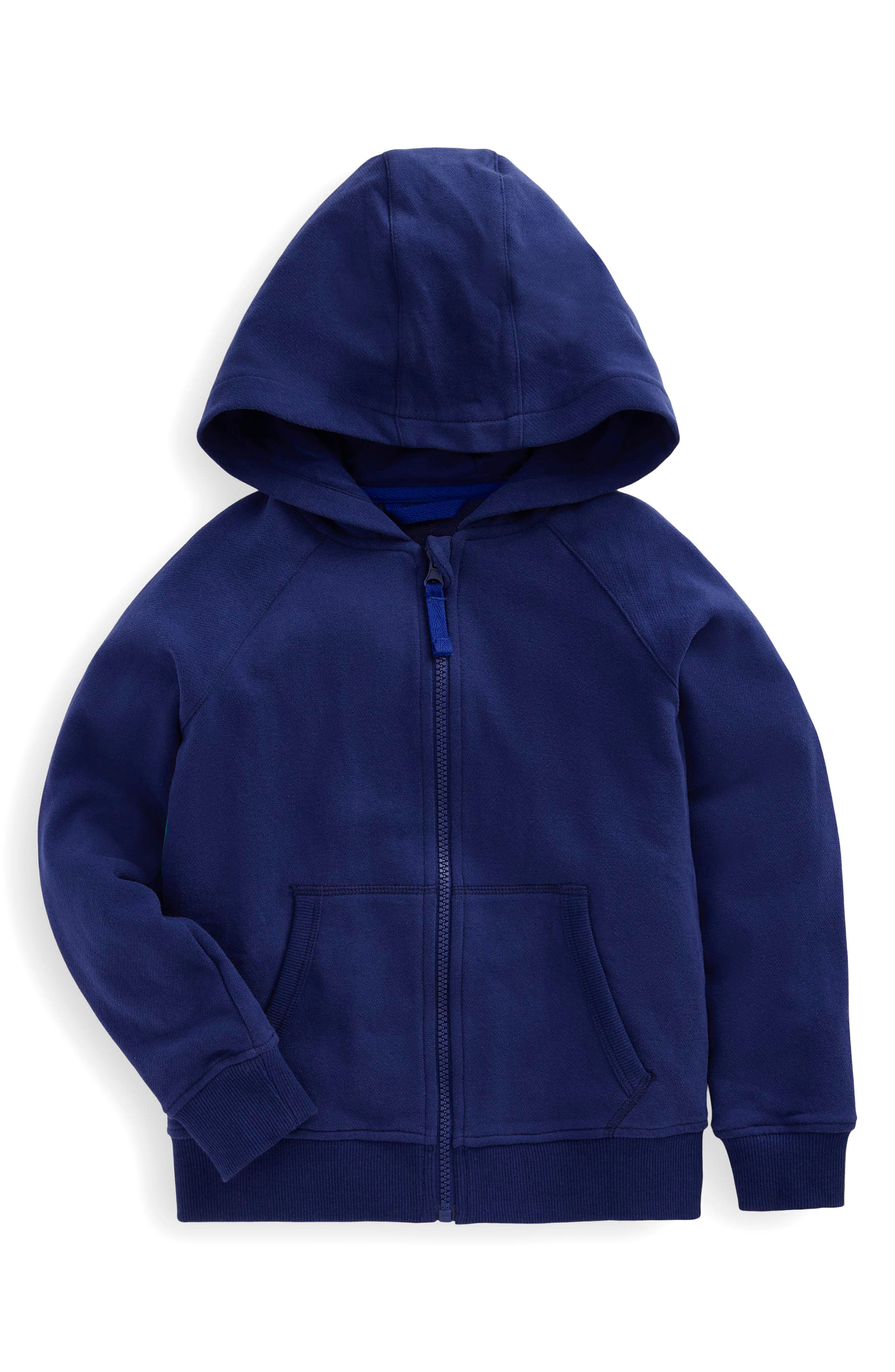 Mini Boden Kids' Rainbow Appliqué Cotton Zip-Up Hoodie | Nordstromrack
