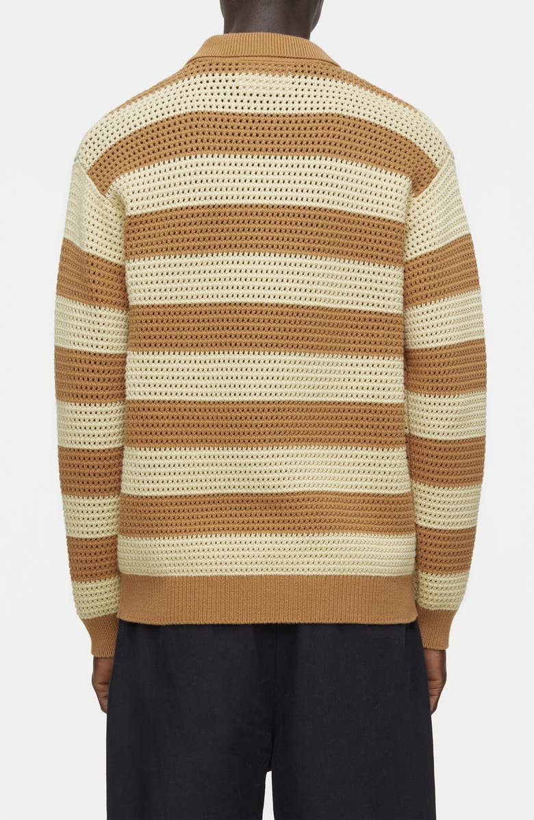 Closed Stripe Open Stitch Organic Cotton Polo Cardigan | Nordstromrack