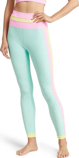 Beach Riot Melinda Macaron Colorblock Rib High Waist Leggings | Nordstrom