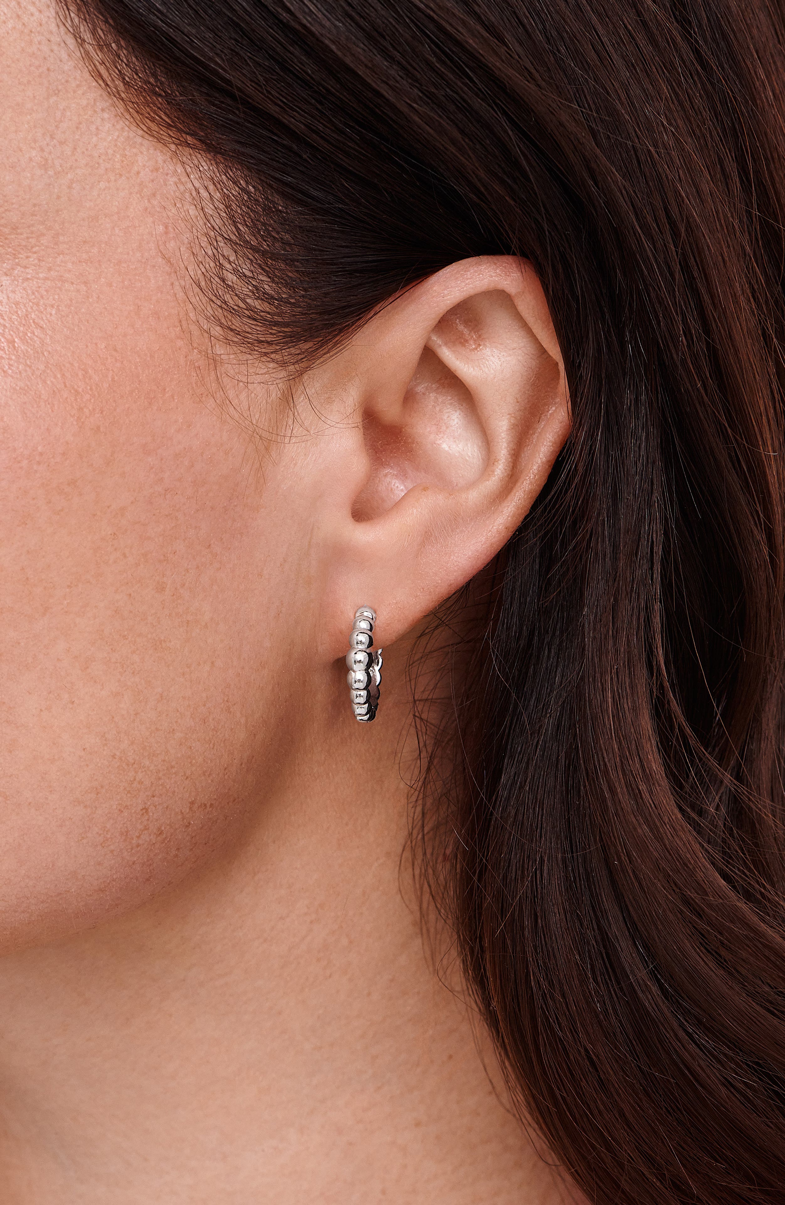 DEVATA Beaded Ball Hoop Earrings | Nordstromrack
