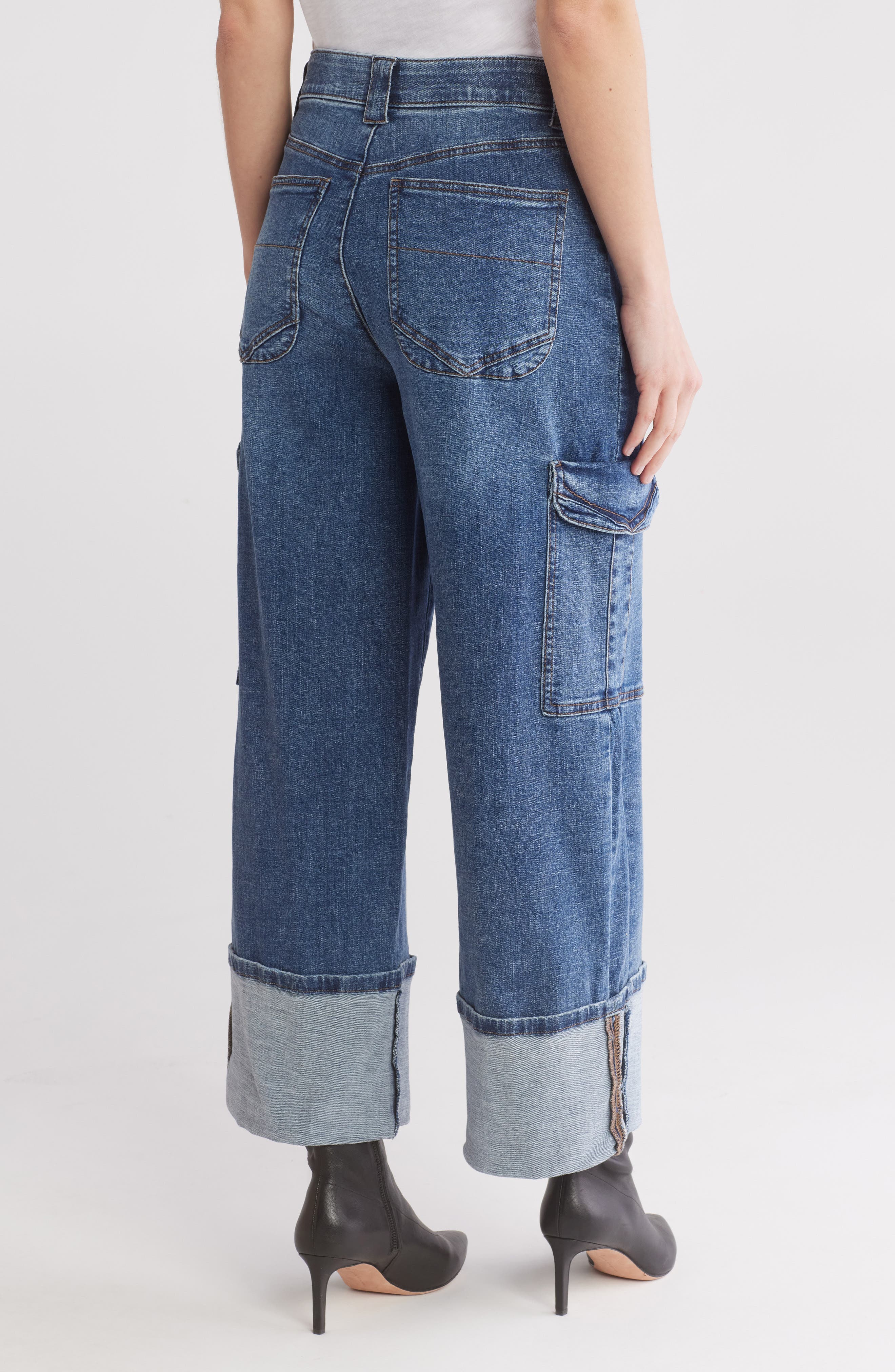 Democracy Cuffed Wide Leg Cargo Jeans | Nordstromrack