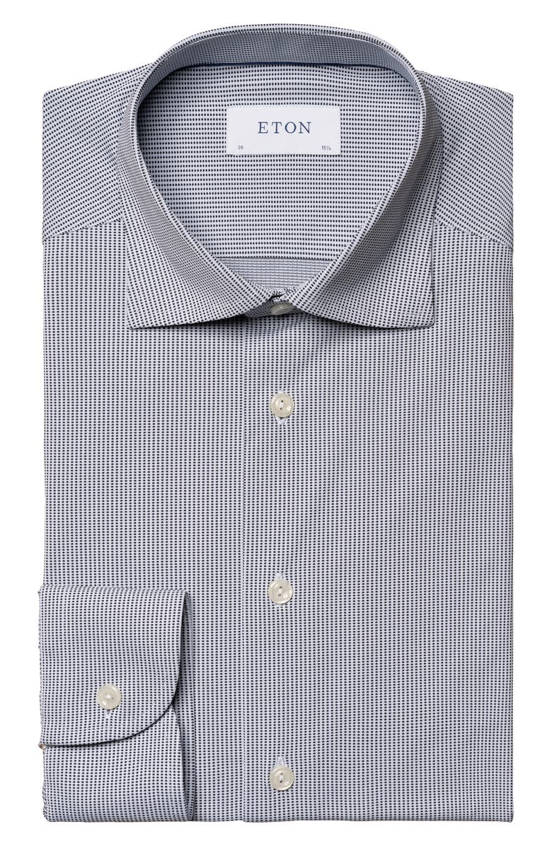 Eton Slim Fit Microprint Stretch Dress Shirt | Nordstromrack
