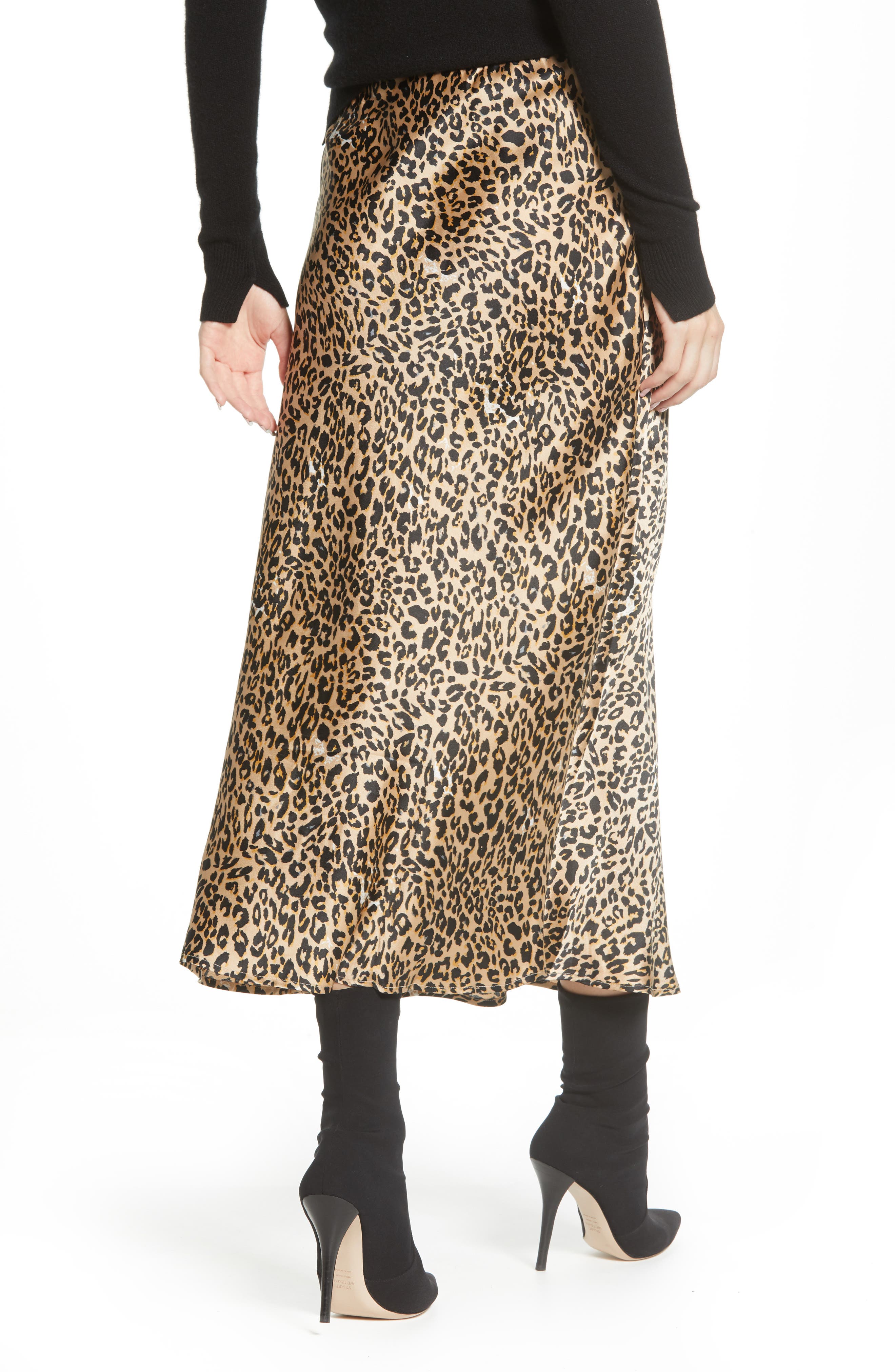 Leopard Midi Slip Skirt (Women) | Nordstromrack
