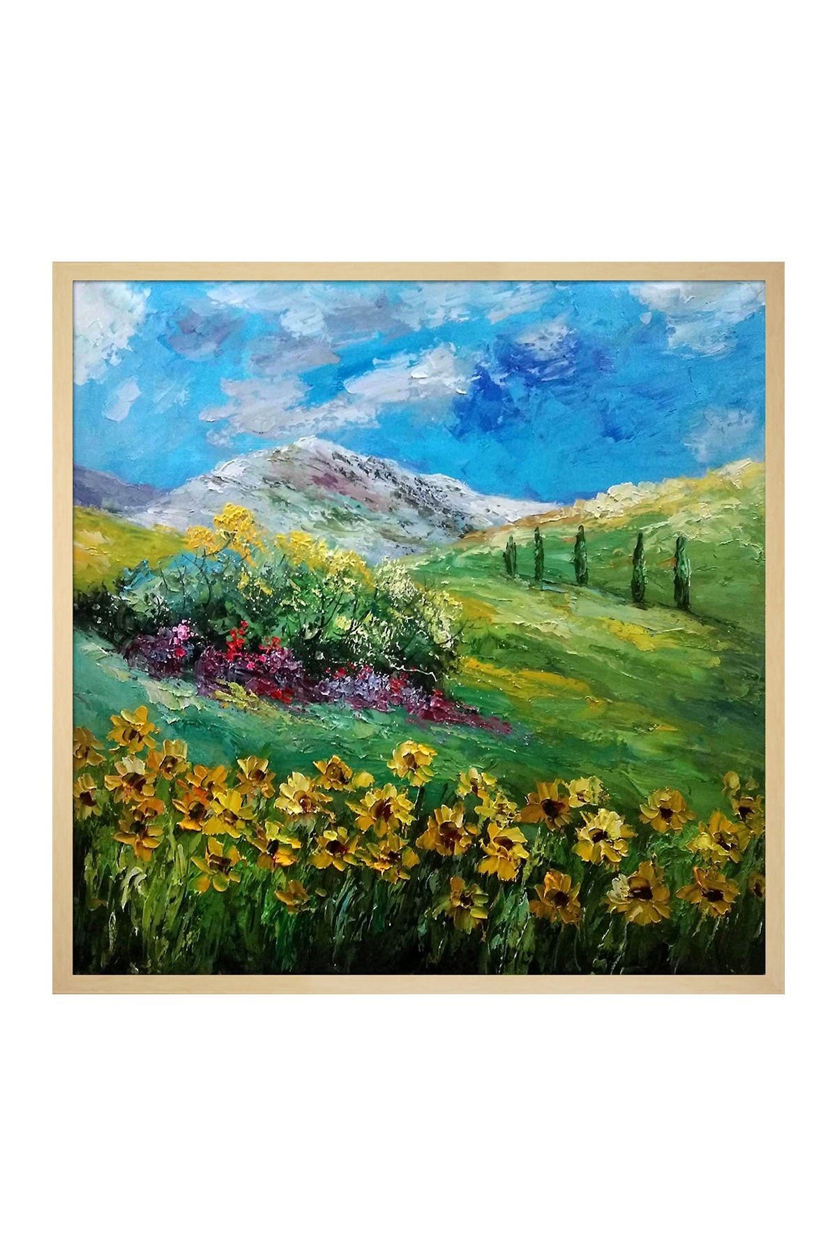 OVERSTOCK ART Sunflowers 7741 - Framed Oil Reproduction of an Original ...