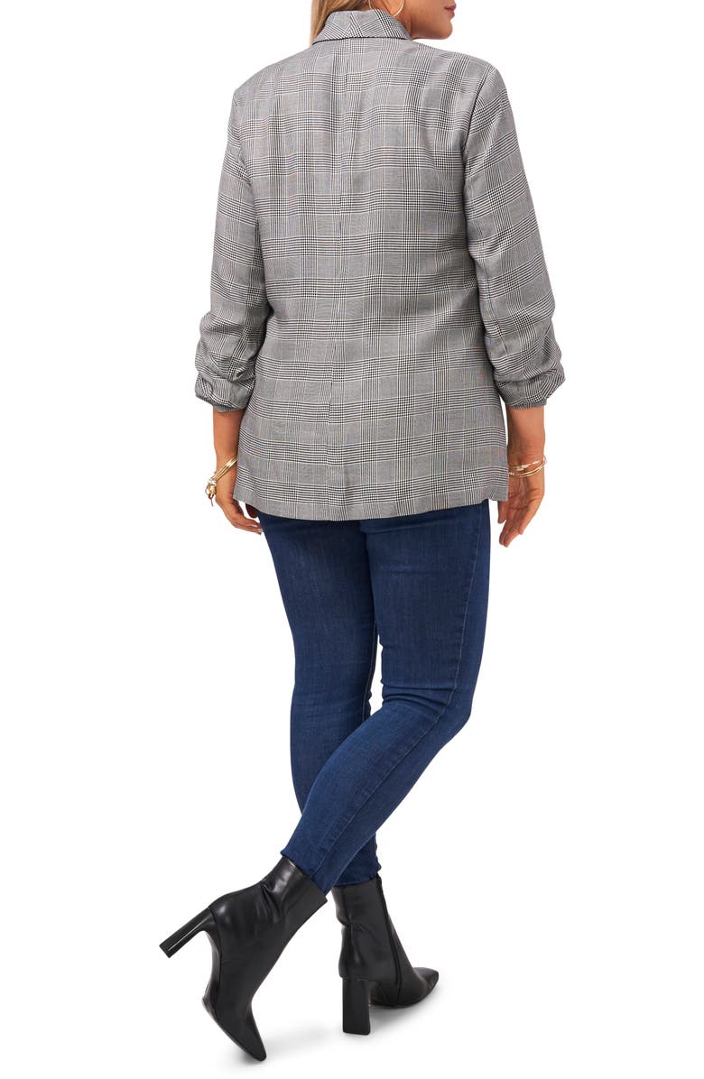 1.STATE Check Ruched Sleeve Blazer | Nordstromrack