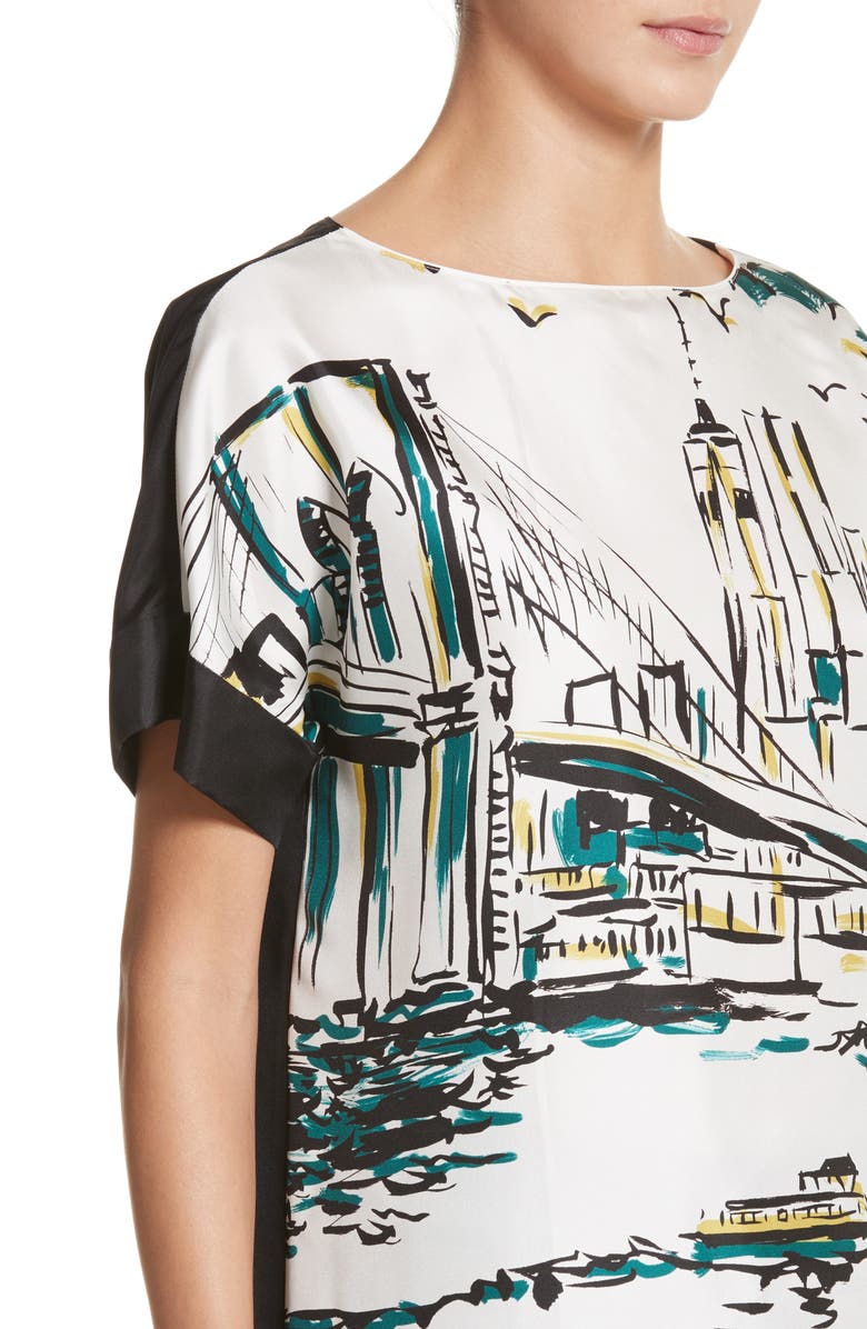 Lafayette 148 New York Karleya Print Silk Blouse | Nordstrom