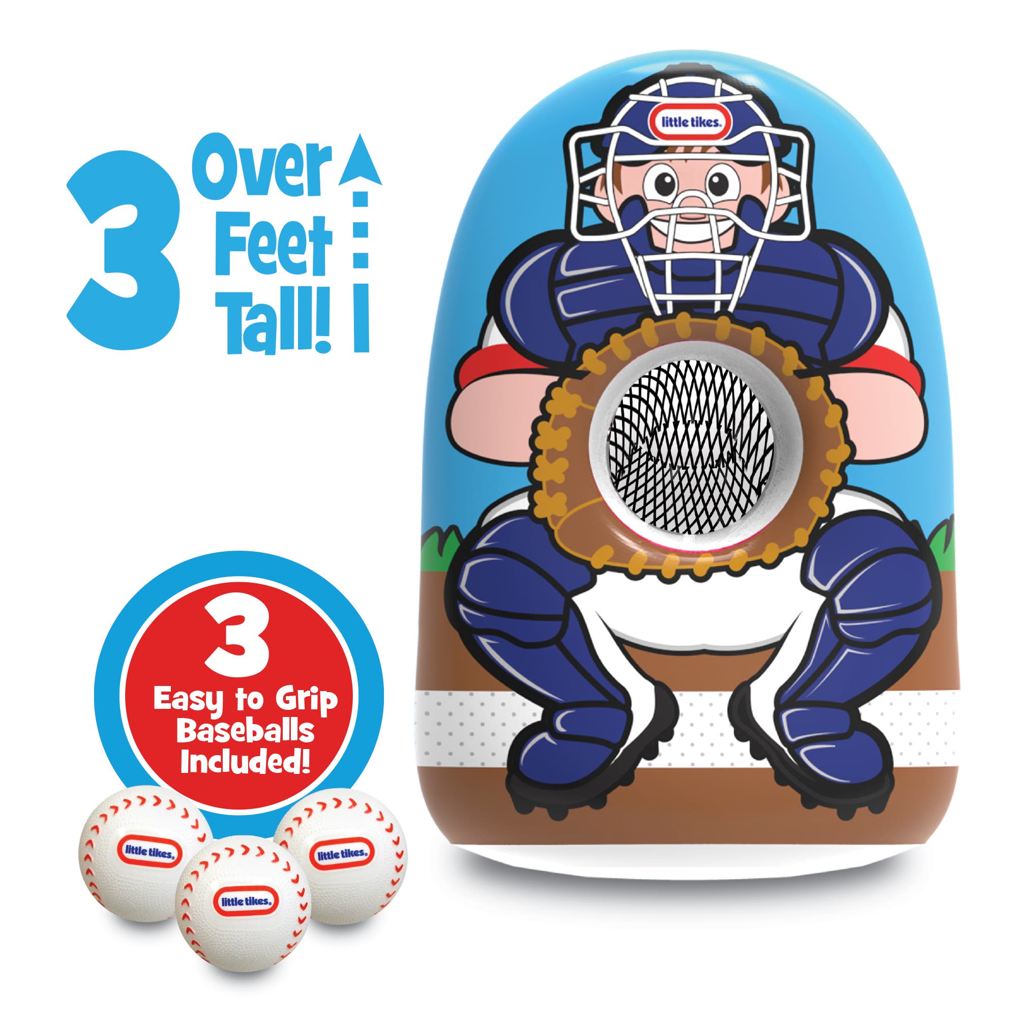 LITTLE TIKES Jumbo Inflatable Baseball Trainer Over 3 Feet Tall ...