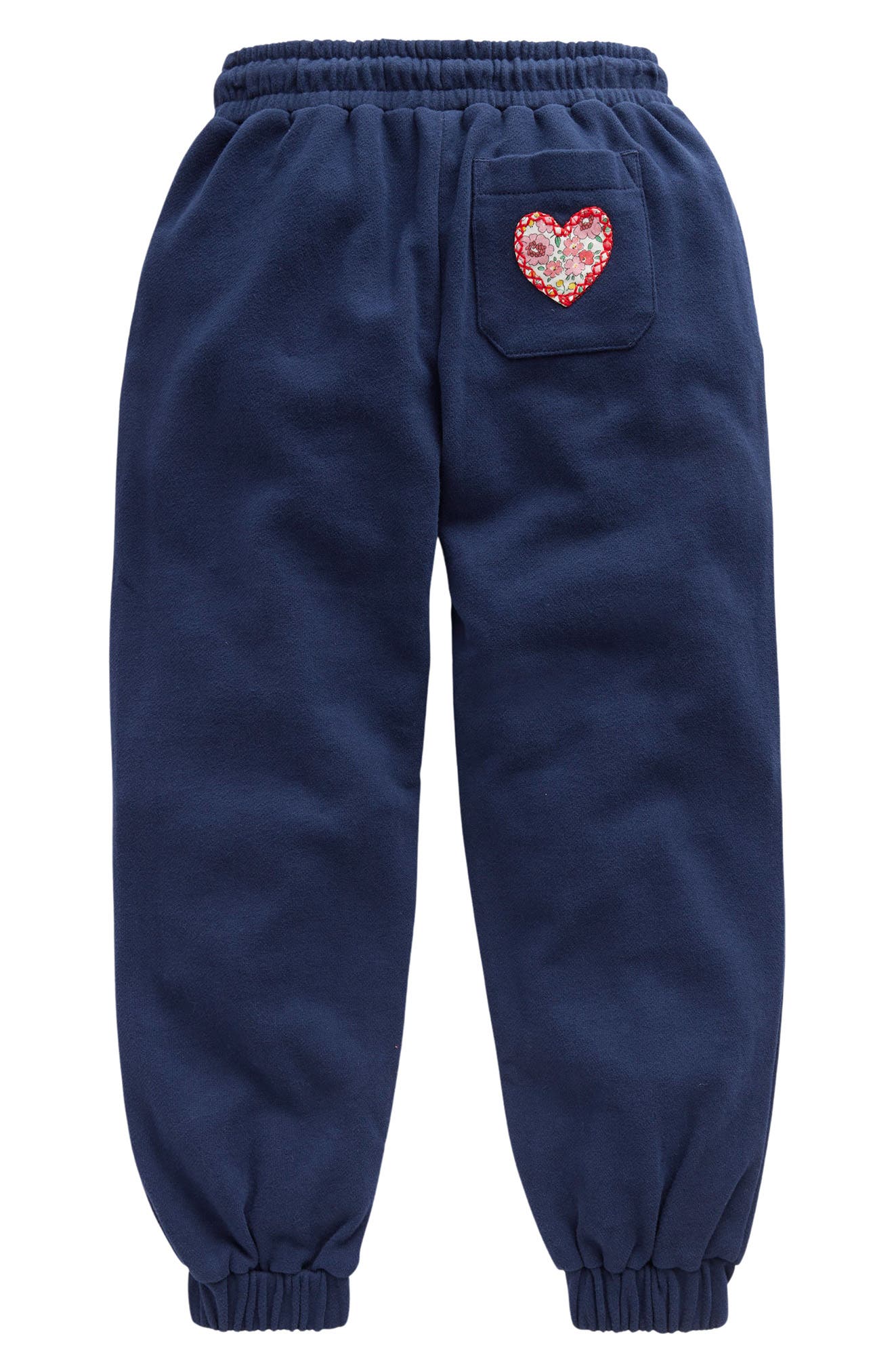 Mini Boden Kids' Heart Appliqué Cotton Fleece Joggers | Nordstrom