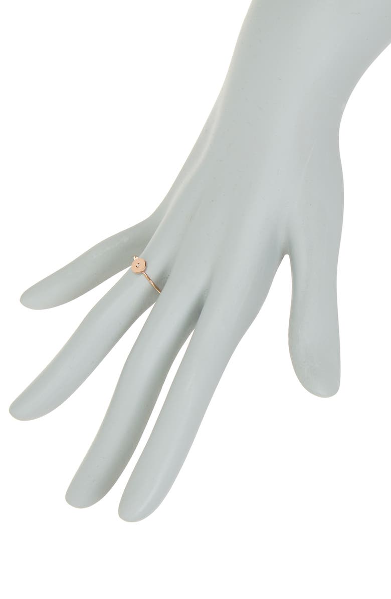 Bony Levy 18K Rose Gold Flush Set Diamond Petite Circle Ring - 0.01 ctw ...