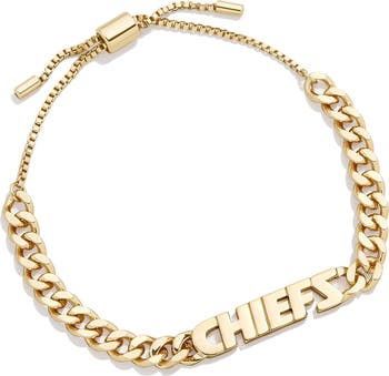 BaubleBar Gold Kansas City Chiefs Chain Bracelet | Nordstrom