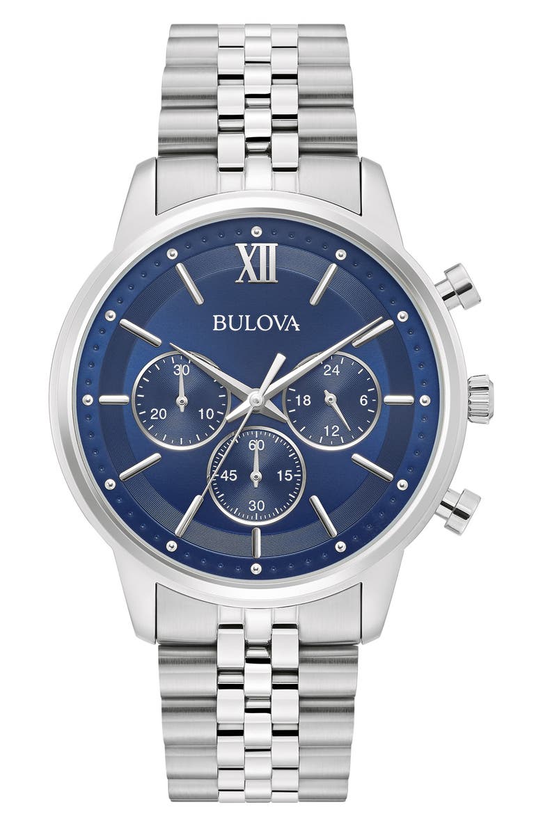 BULOVA Bracelet Strap Chronograph Watch, 41m | Nordstromrack
