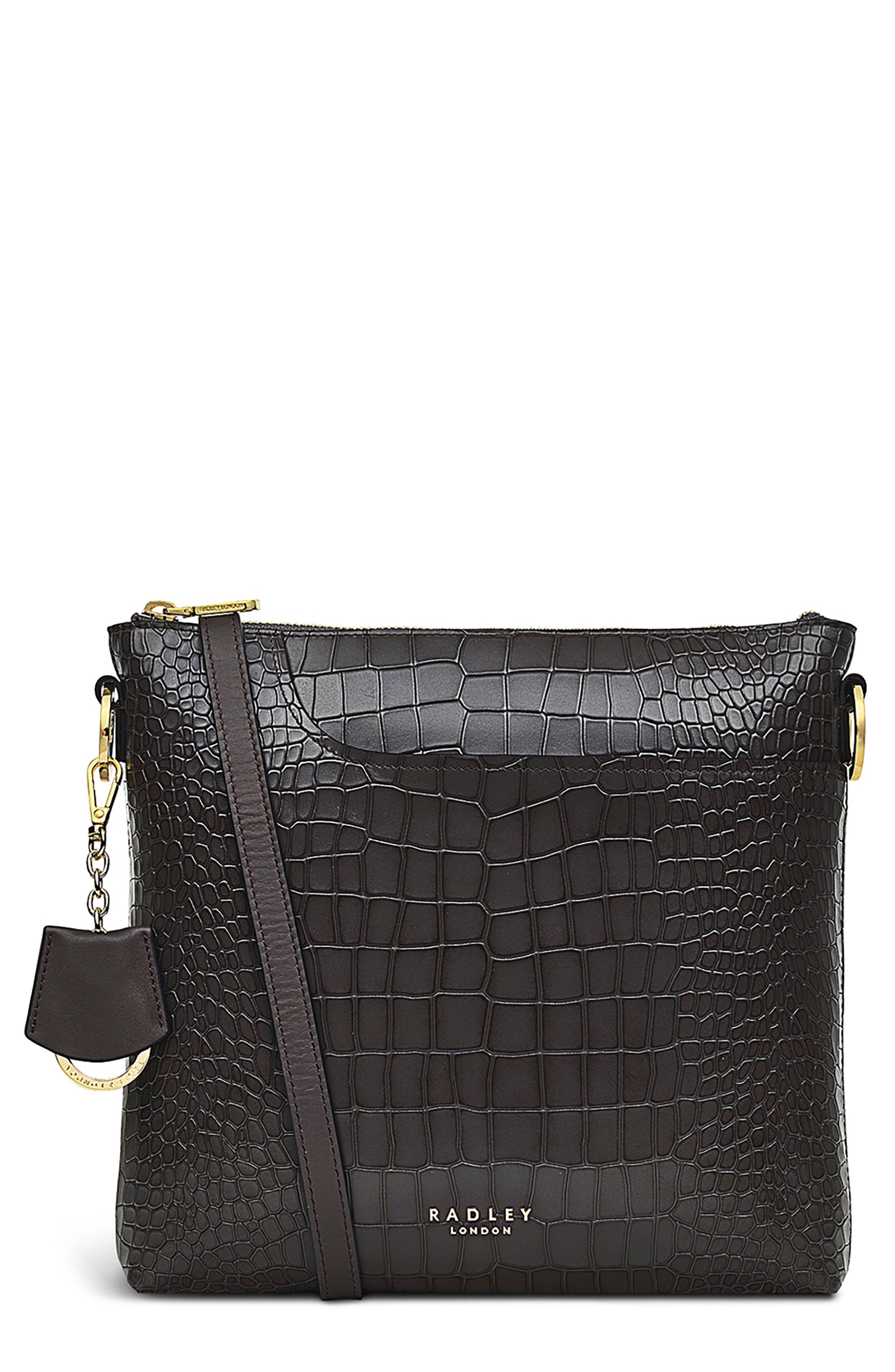 Radley Pockets 2.0 Croc Embossed Leather Crossbody Bag | Nordstromrack