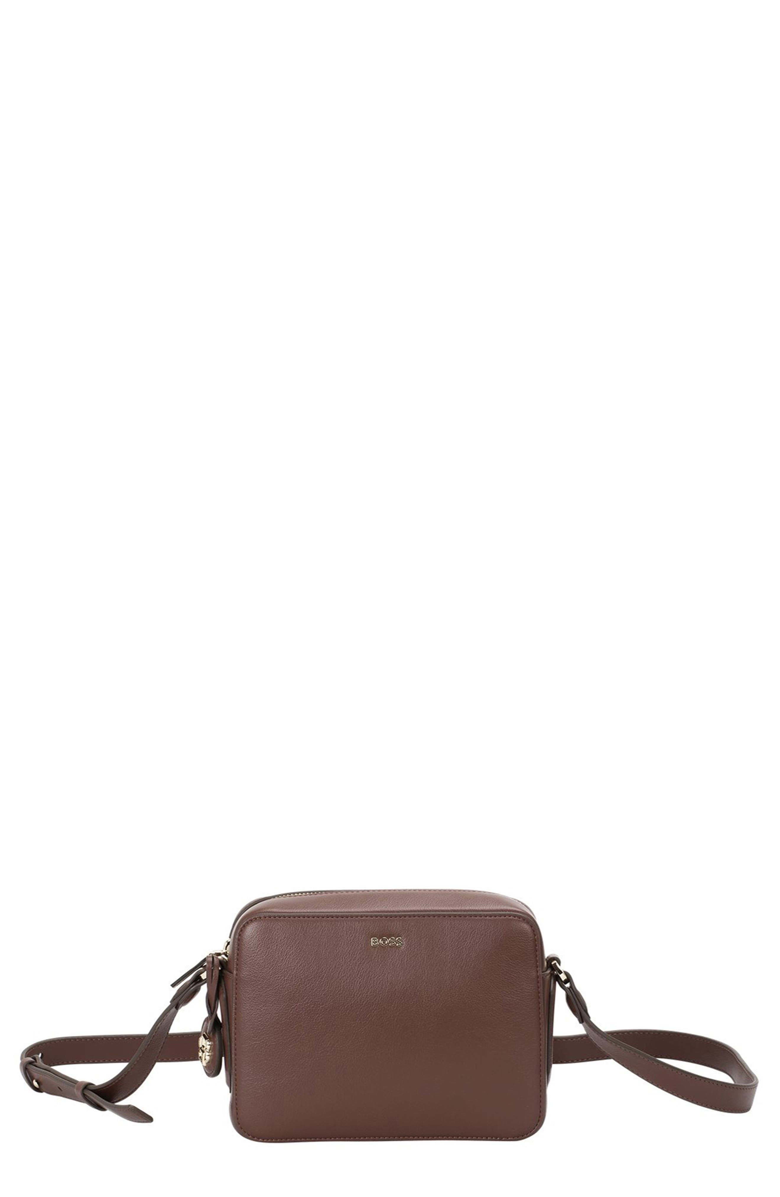 Hugo Boss Boss Liriel Faux Leather Crossbody Bag In Brown | ModeSens