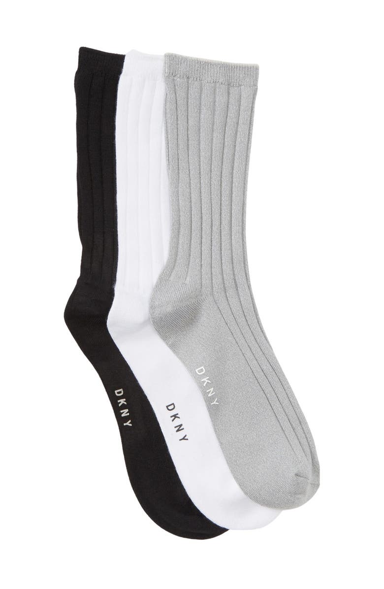 DKNY Super Soft Wide Rib Crew Socks - Pack of 3 | Nordstromrack