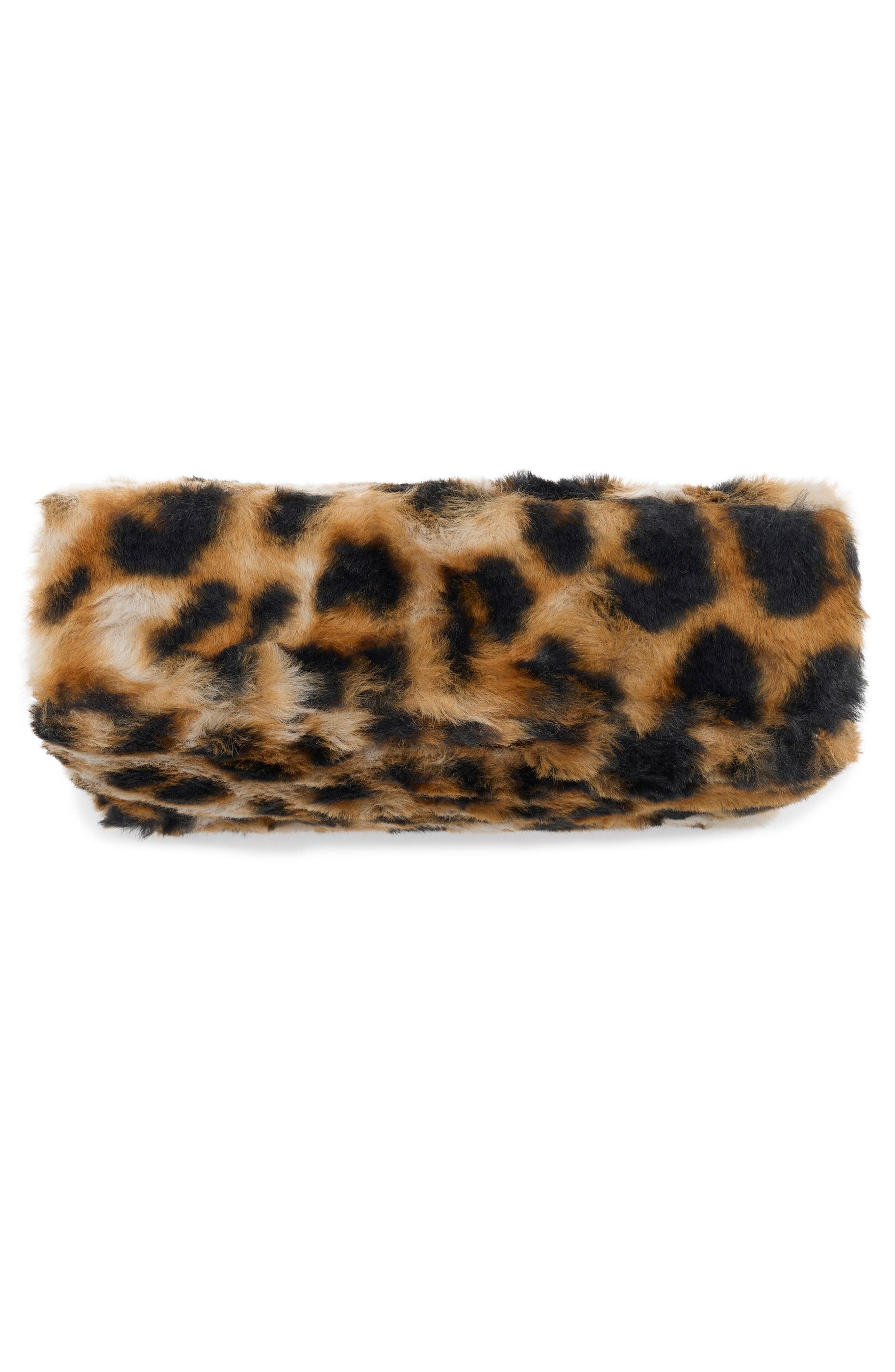 Kurt Geiger London Mini Kew Leopard Print Faux Fur Shoulder Bag ...