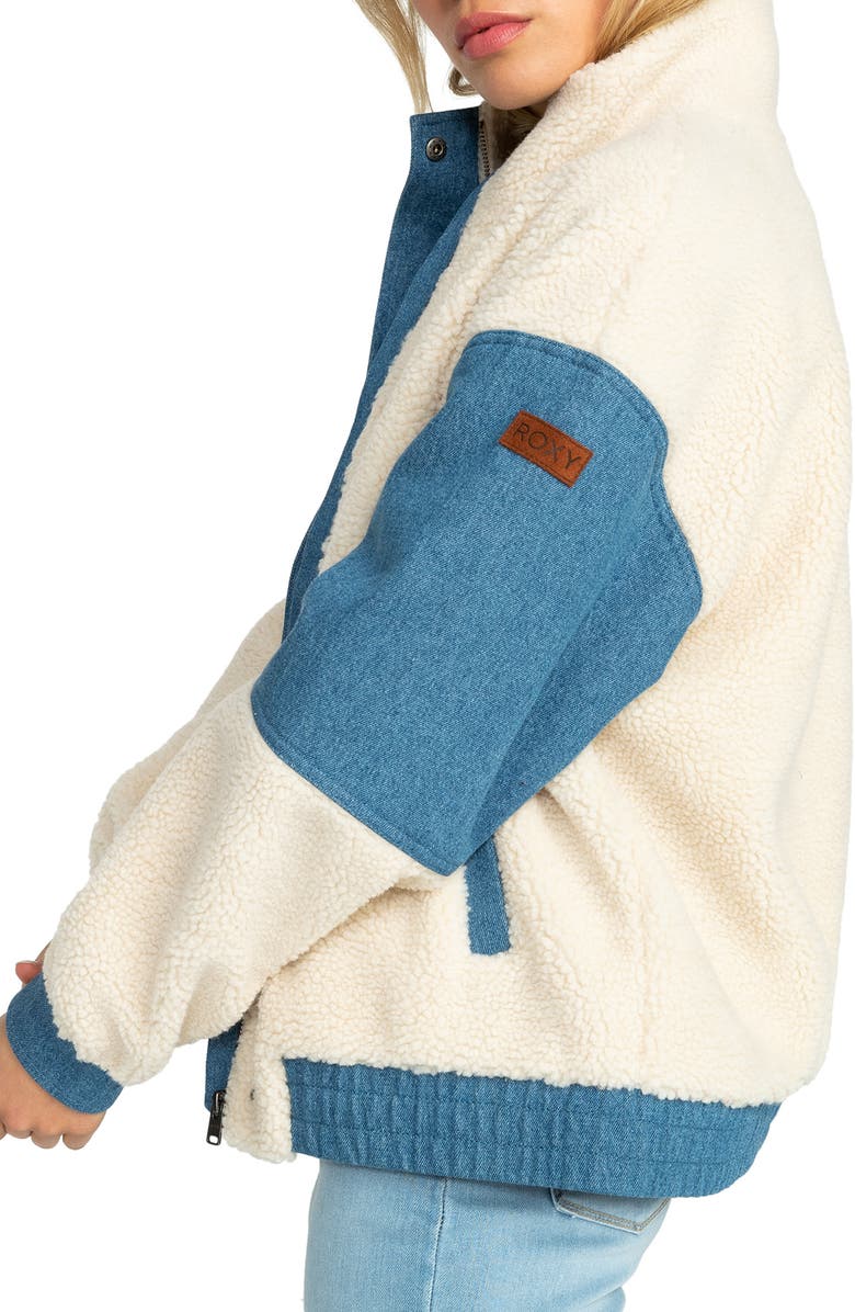 Roxy Wrap It Up Faux Shearling Aviator Jacket | Nordstromrack
