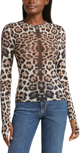 AFRM Kaylee Print Mesh Top | Nordstrom