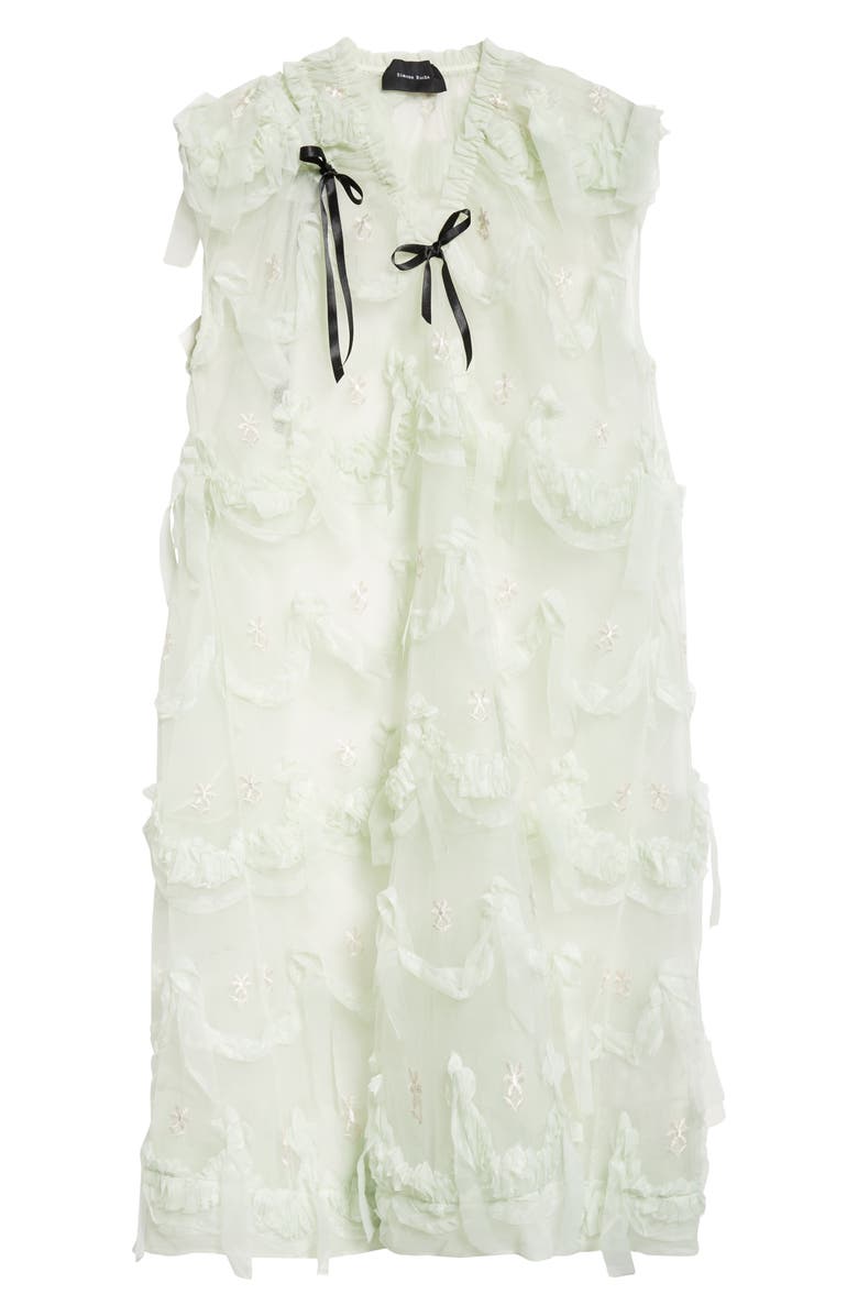 Simone Rocha Floral Embroidered Midi Sack Dress | Nordstrom
