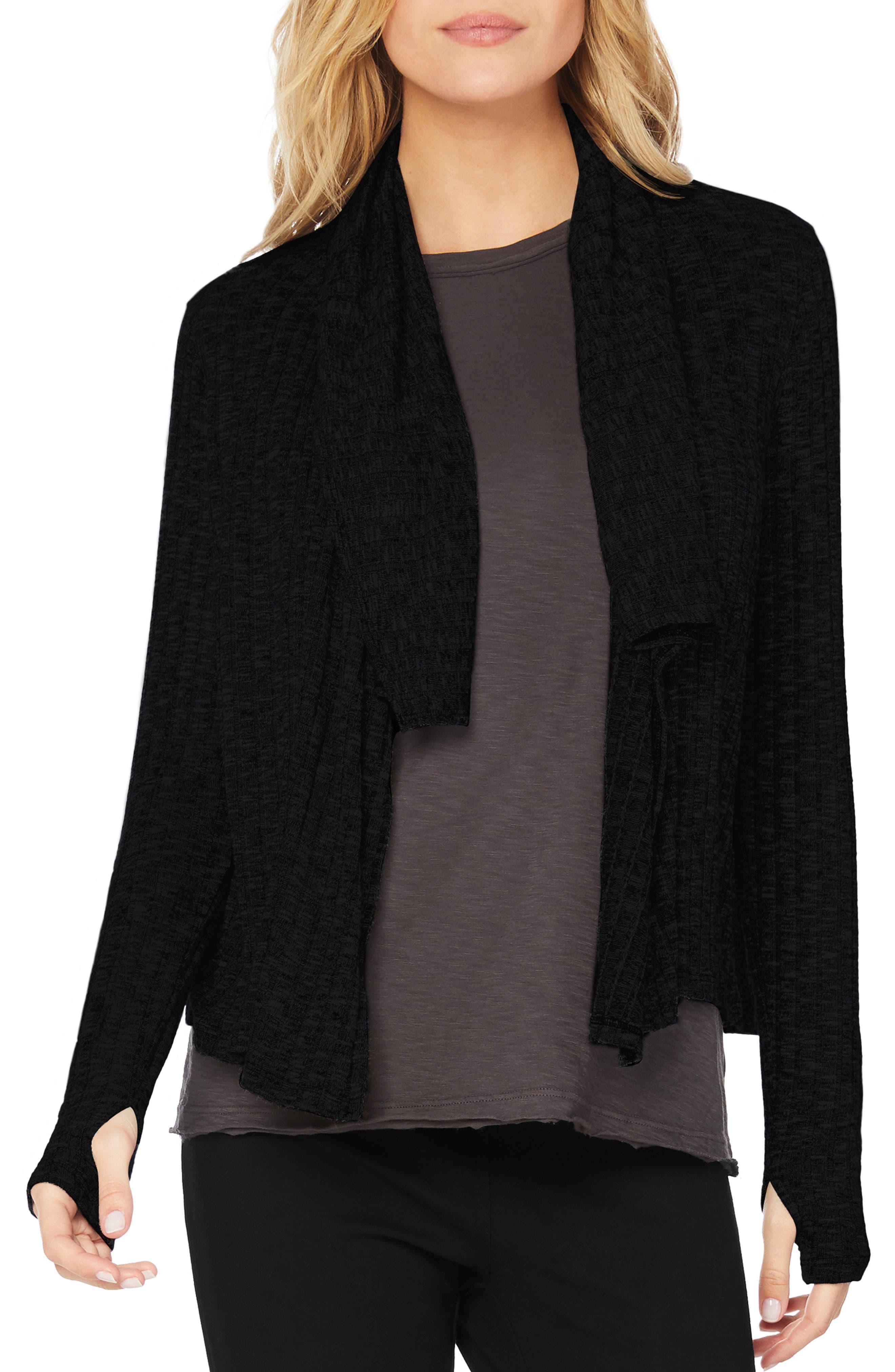 Michael Stars Jasper Poorboy Draped Neck Crop Cardigan | Nordstromrack
